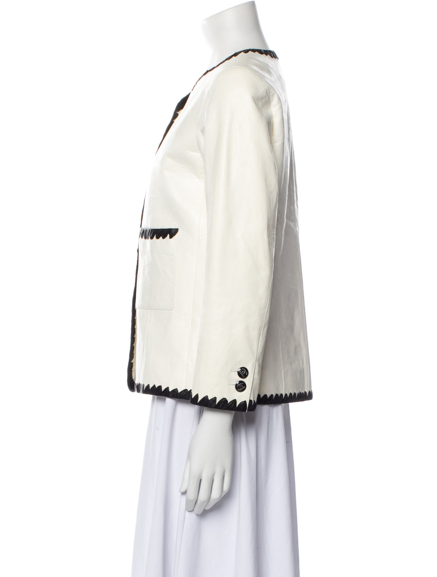 Chanel 2021 Lambskin Evening Jacket - White Jackets, Clothing ...