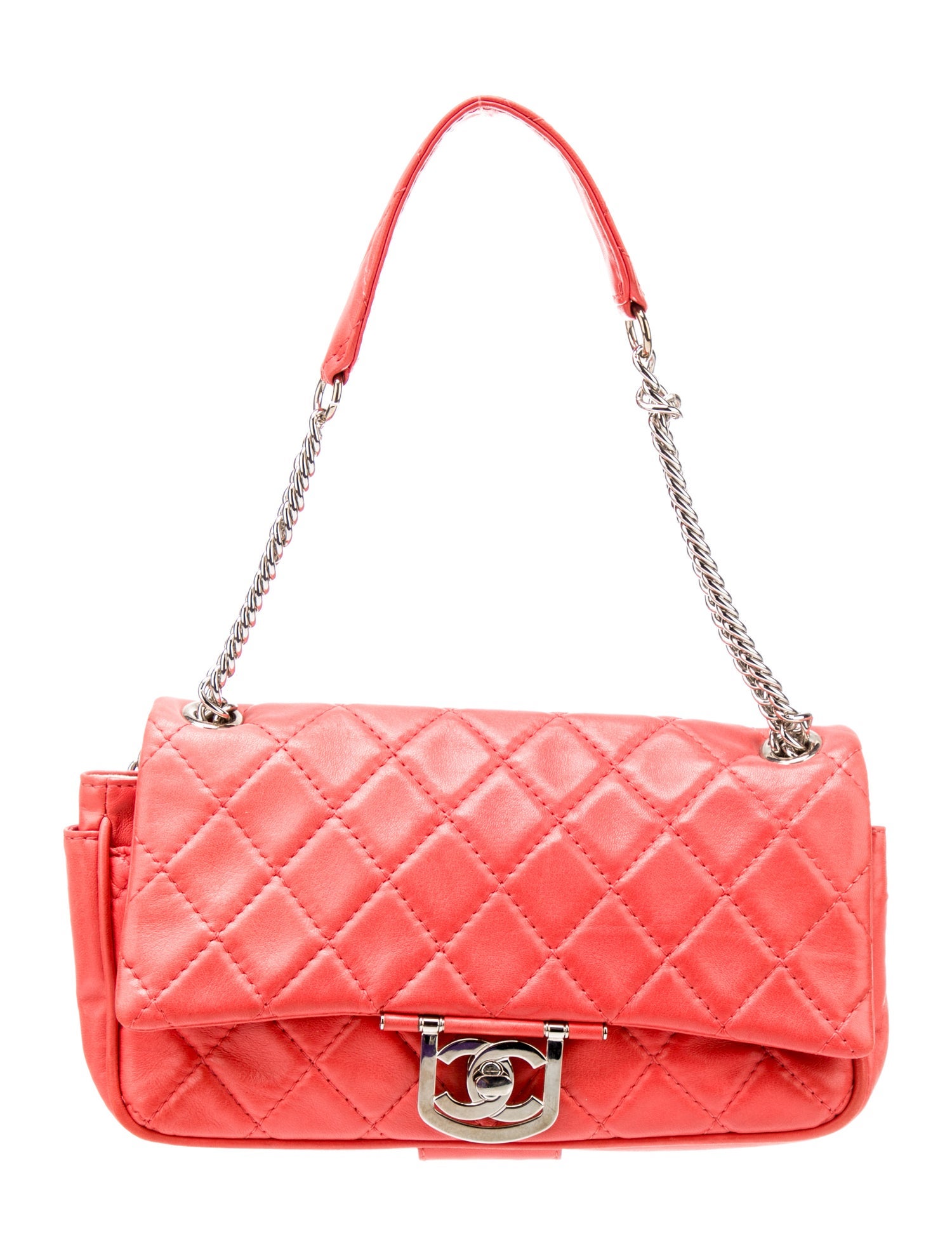 Chanel Icons Secret Label Flap Bag - Red Shoulder Bags, Handbags ...
