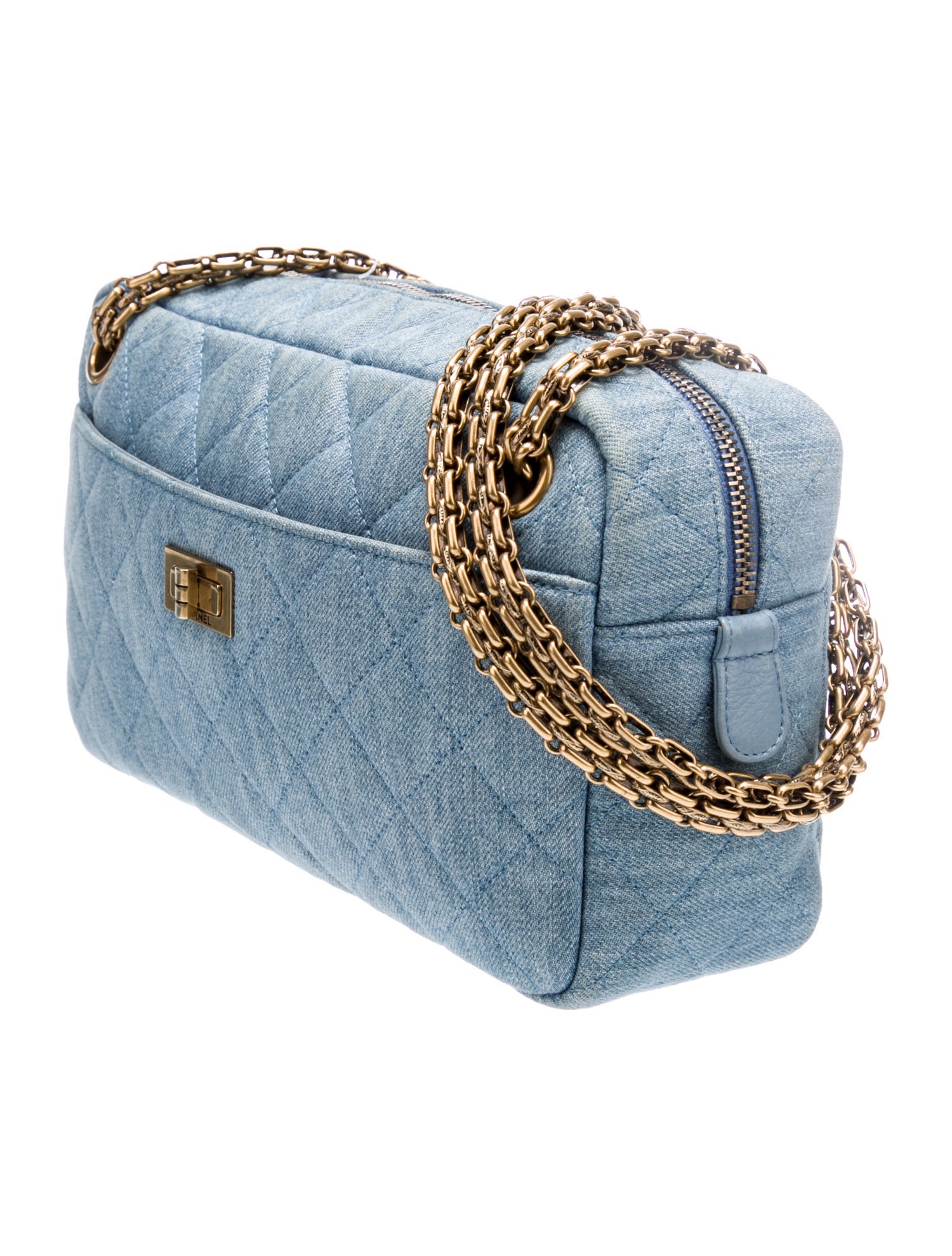 Chanel Medium Denim Reissue Camera Bag - Blue Shoulder Bags, Handbags ...
