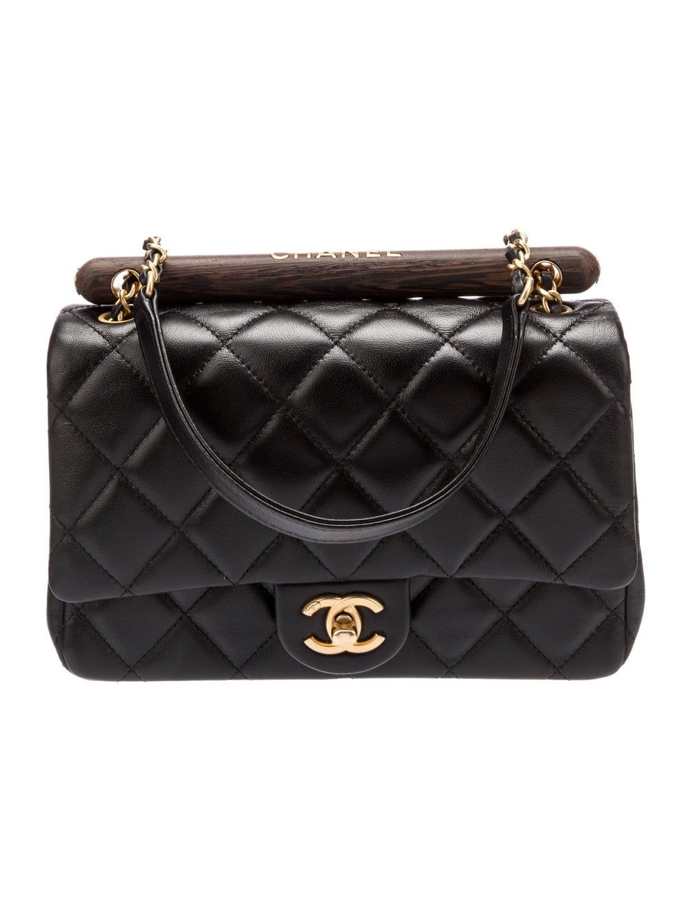 Chanel 2023 Wenge Wood Flap Shoulder Bag - Black Shoulder Bags ...