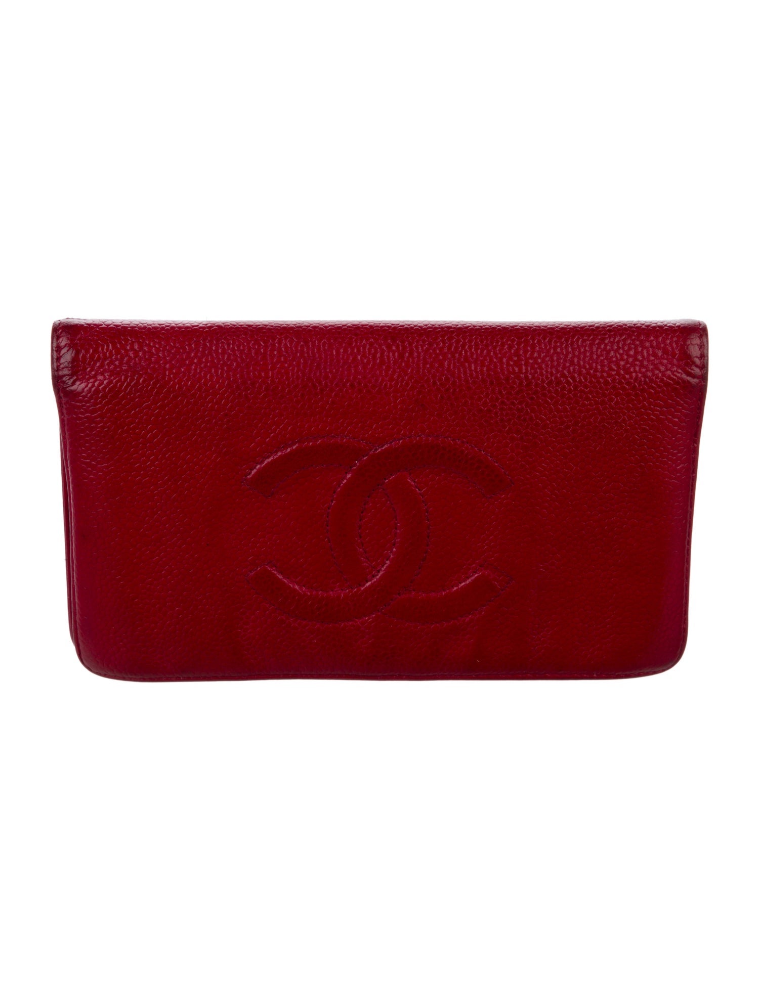 Chanel 2013-2014 Interlocking CC Logo Continental Wallet - Red Wallets ...