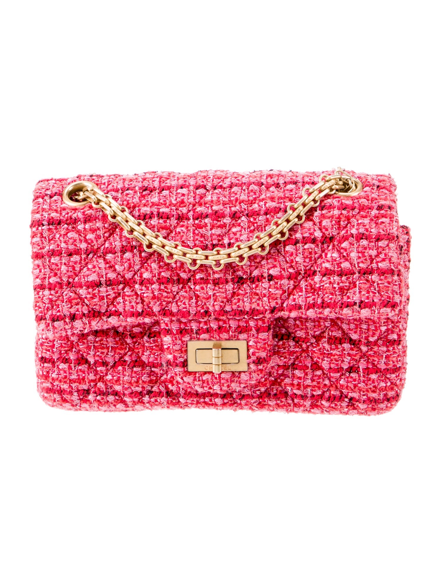 Chanel Classic Tweed Rectangular Mini Flap Bag - Pink Shoulder Bags ...