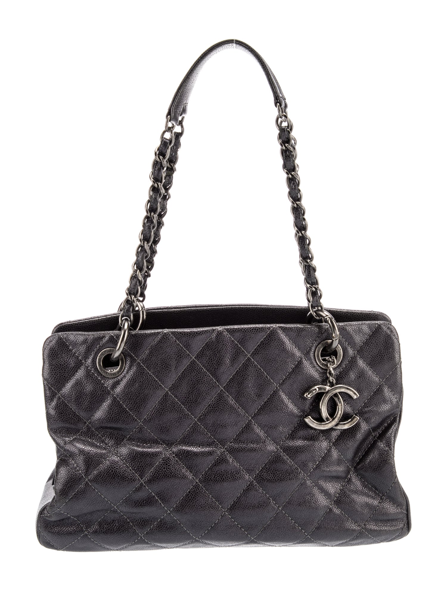 Chanel Small Chic Caviar Tote - Grey Shoulder Bags, Handbags ...