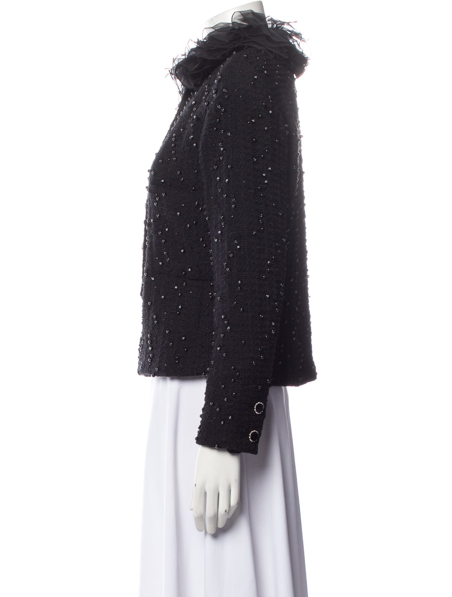 Chanel 2021 Lambskin Evening Jacket - White Jackets, Clothing ...