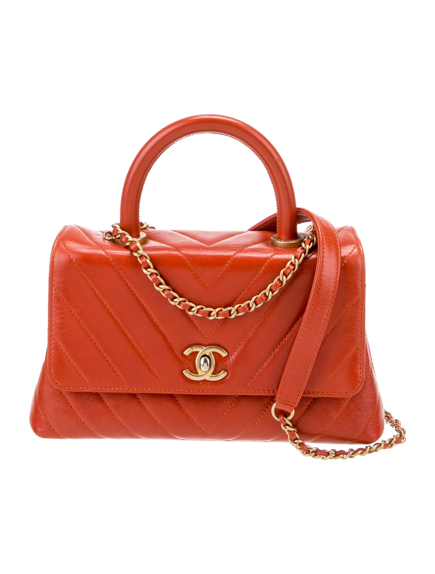 Chanel Mini Chevron So Black Coco Handle Bag - Black Handle Bags ...