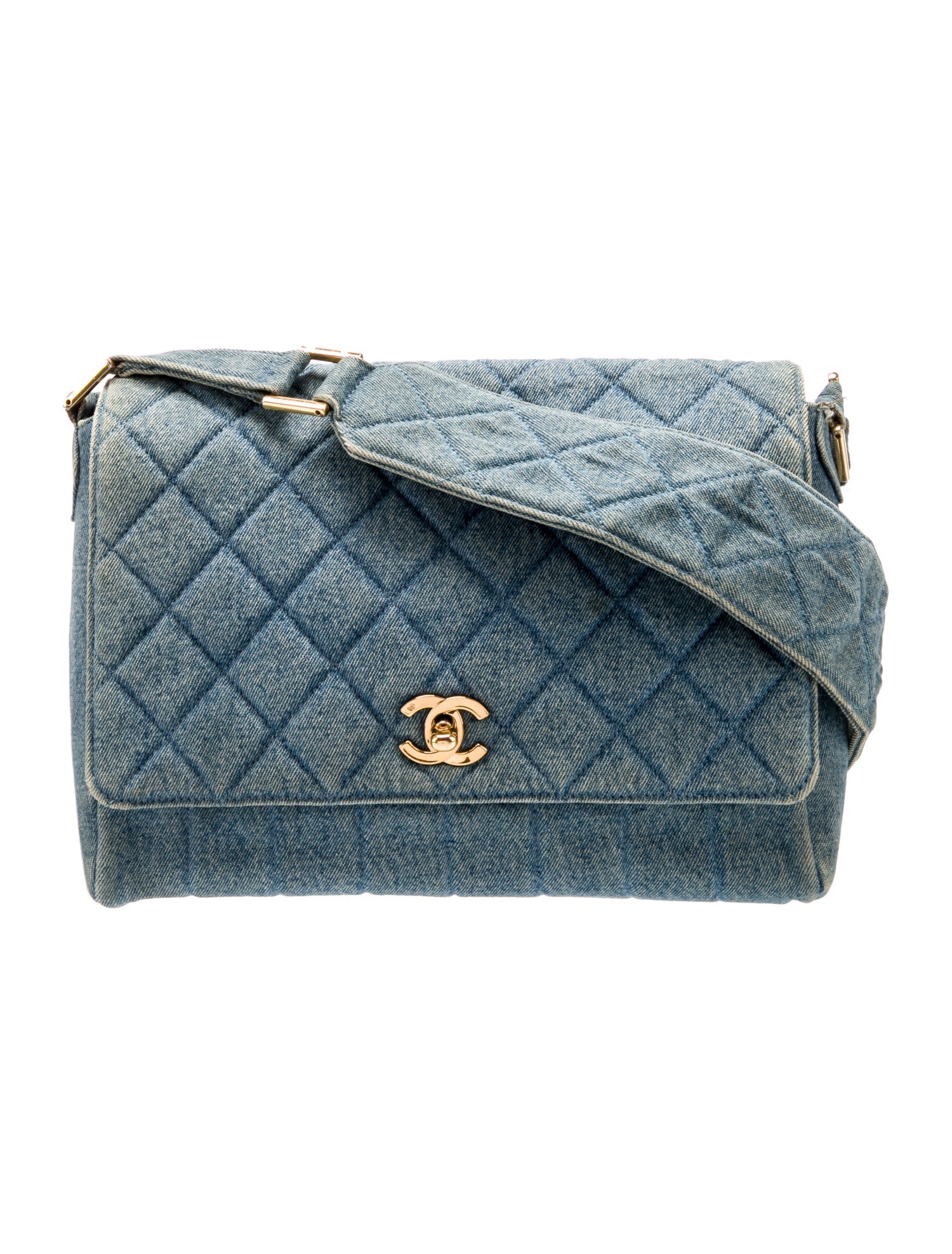 Chanel Denim CC Quilted Shoulder Bag - Blue Shoulder Bags, Handbags ...
