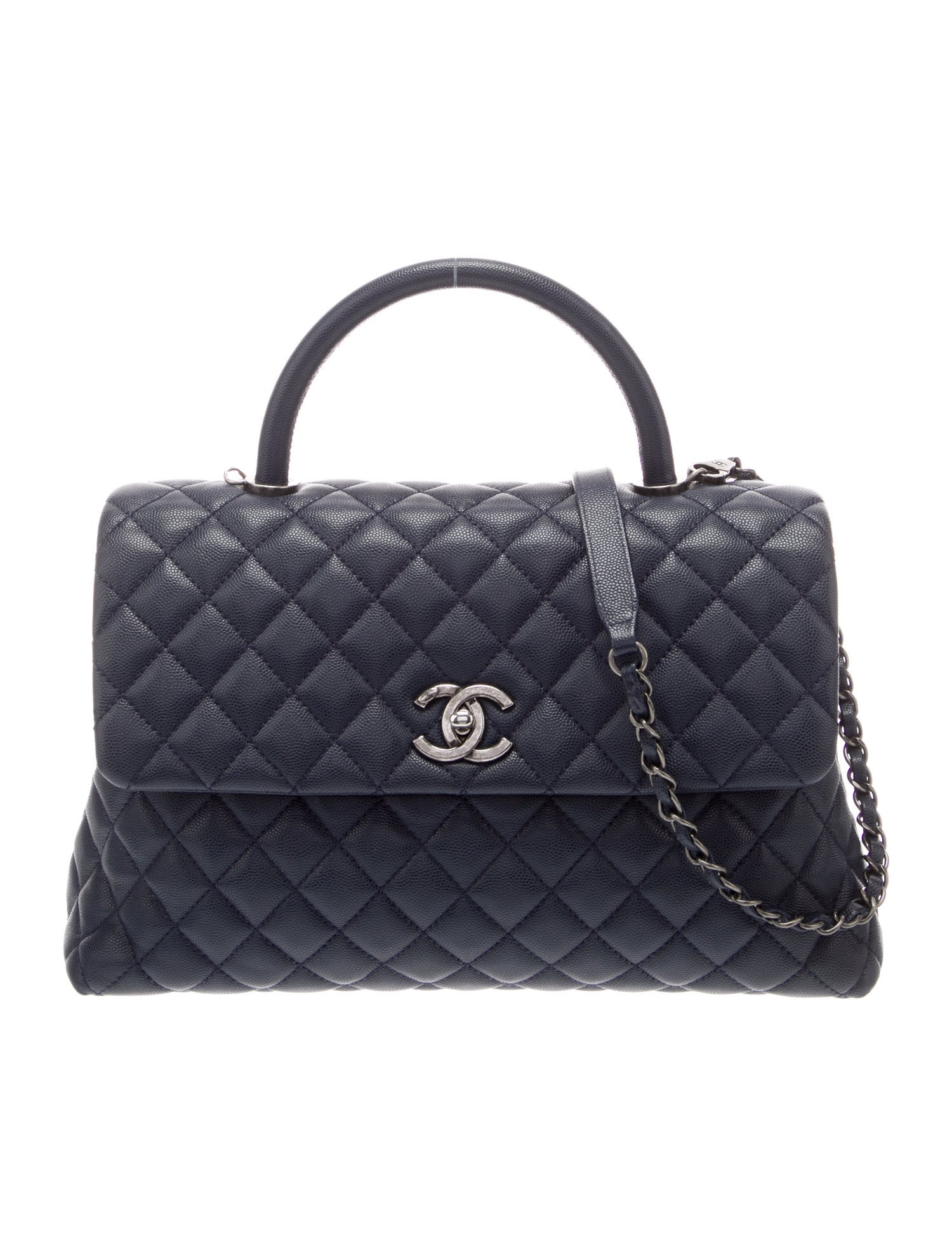 Chanel Medium Coco Handle Bag - Blue Handle Bags, Handbags - CHA1098671 ...