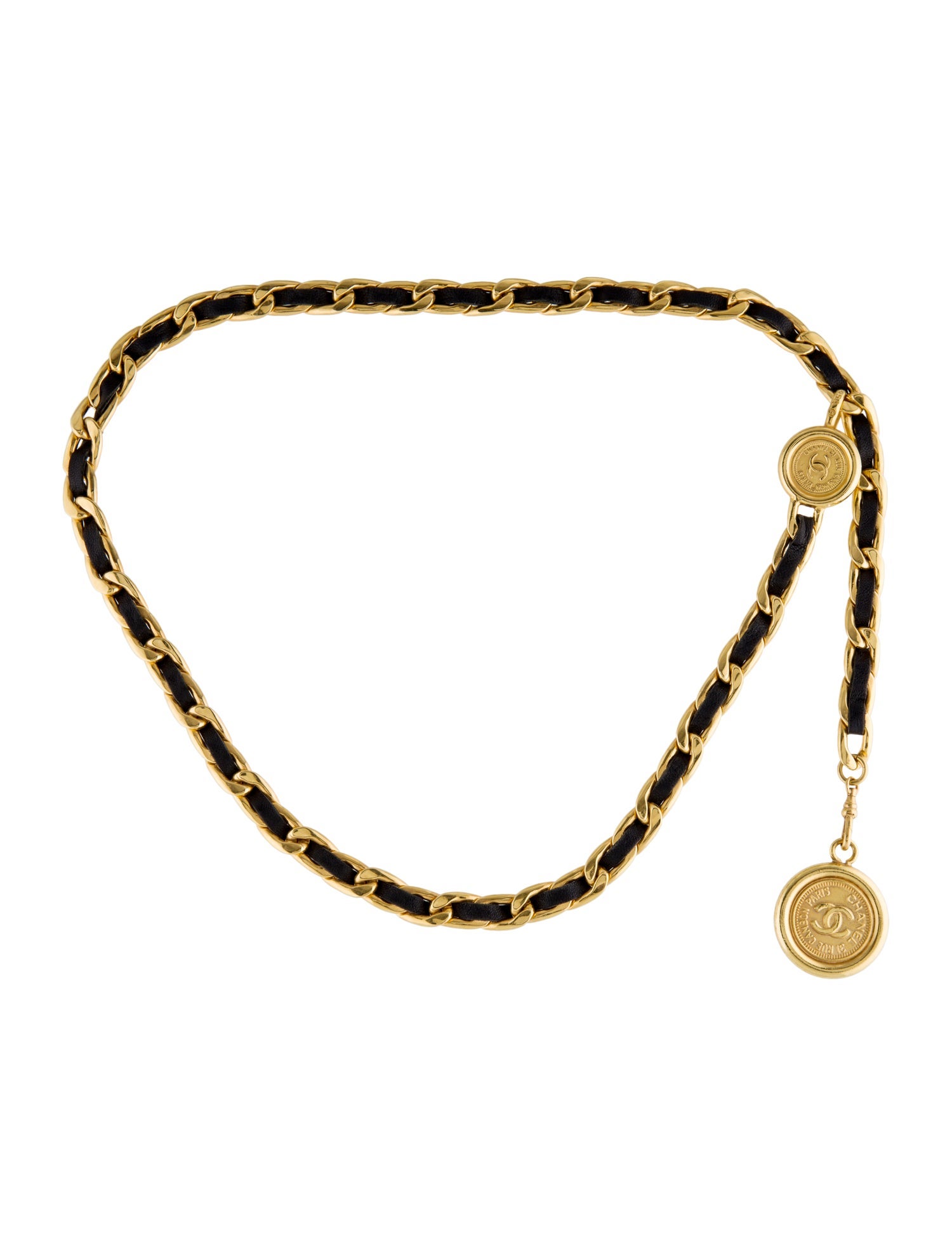 Chanel Vintage 1995 Chain-Link Belt - Black Belts, Accessories ...