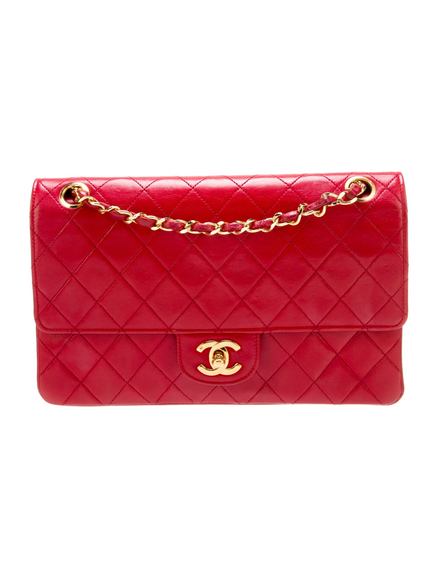 Chanel Classic Medium Double Flap Bag - Red Shoulder Bags, Handbags ...