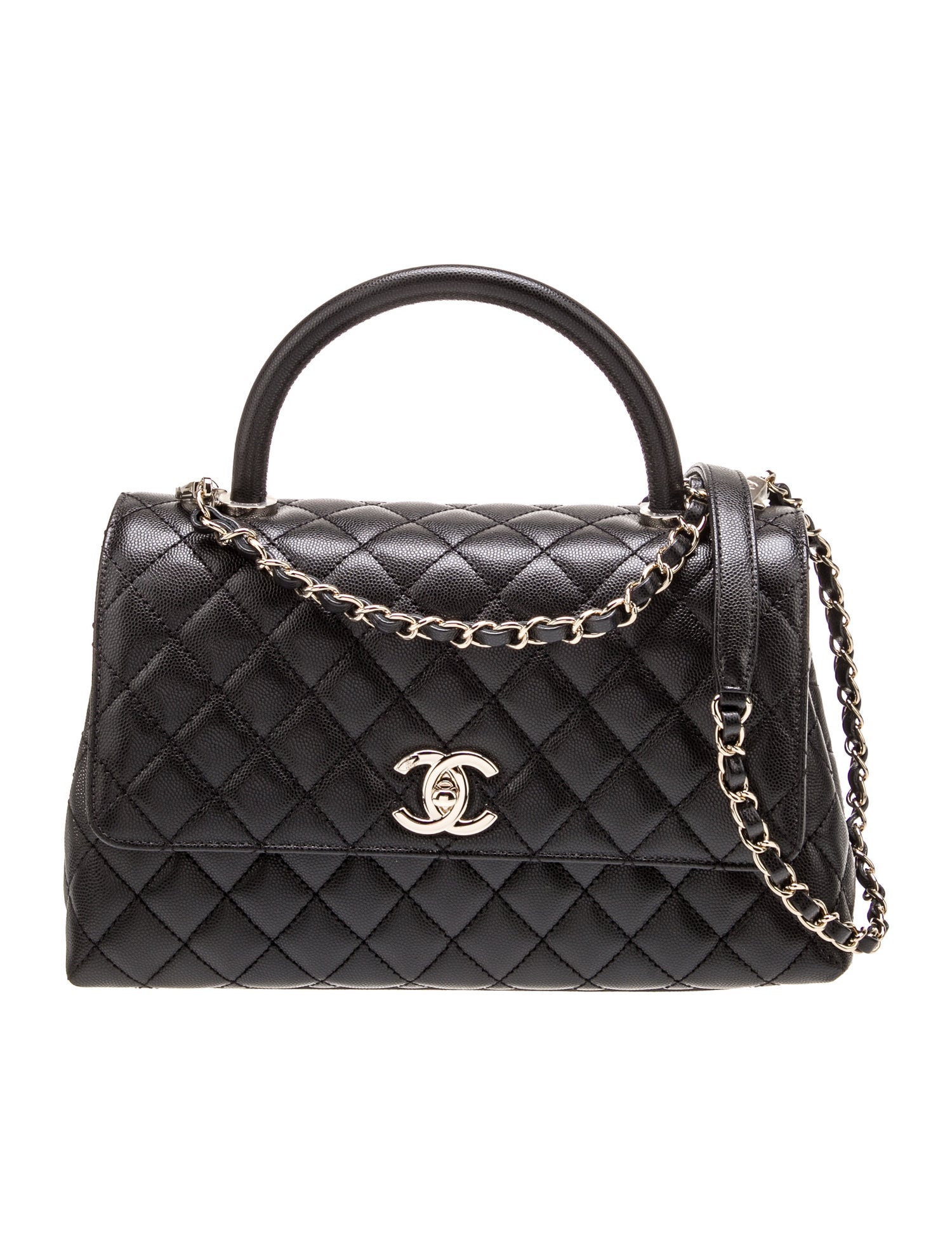 Chanel Small Coco Handle Bag - Black Handle Bags, Handbags - CHA1101503 ...