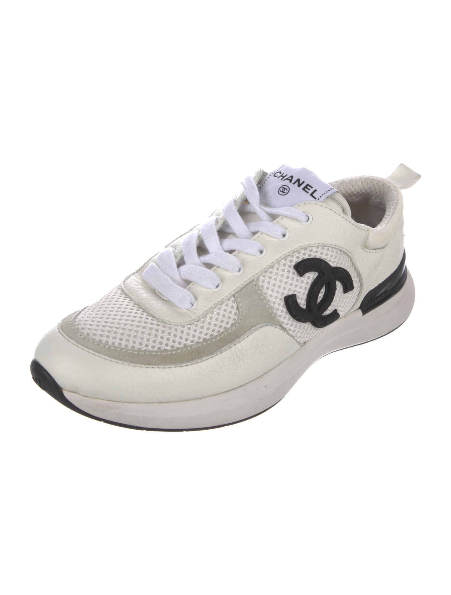 Chanel 2024 Interlocking CC Logo Sneakers - Neutrals Sneakers, Shoes ...