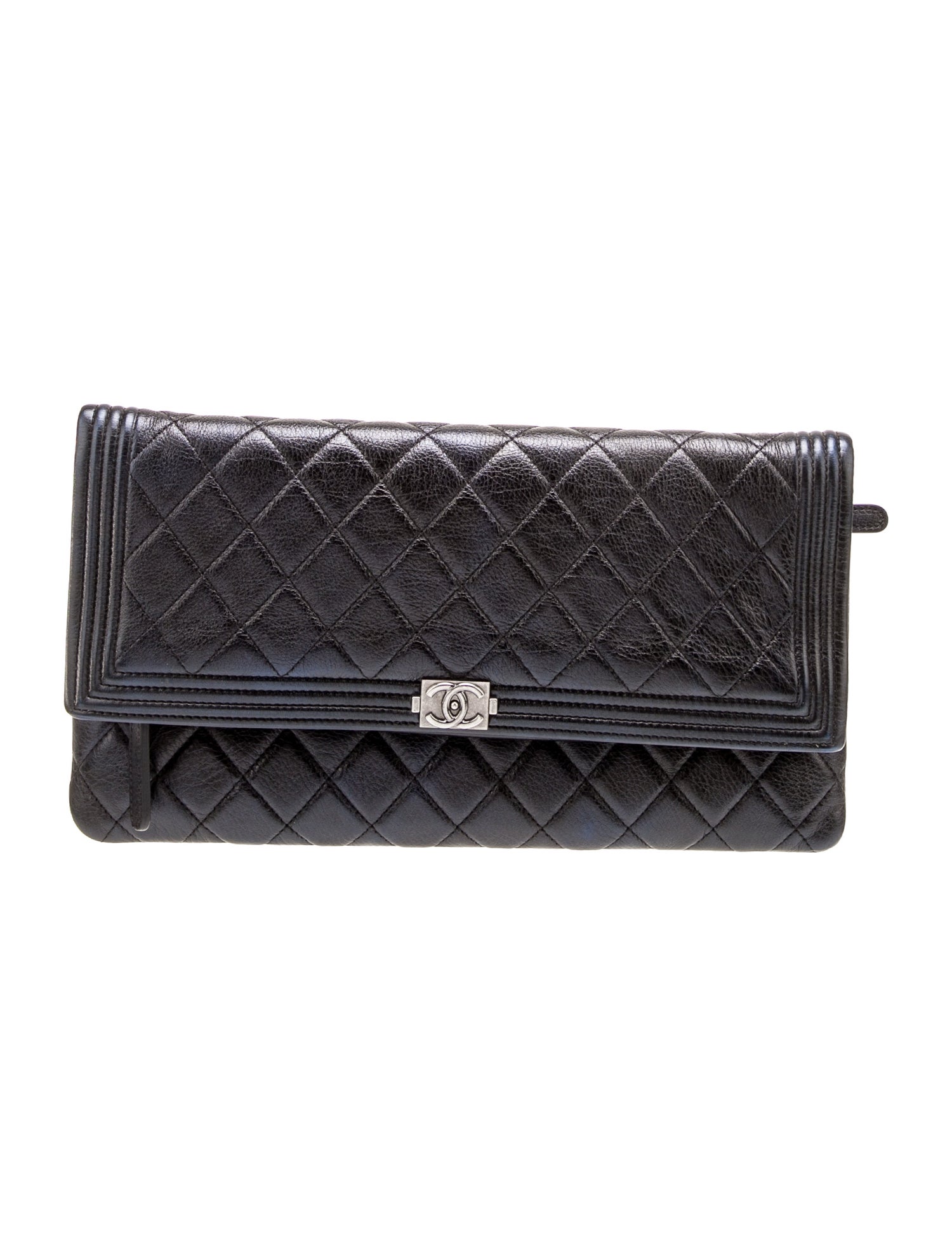 Chanel Patent Boy Clutch - Black Clutches, Handbags - CHA1039140 | The ...