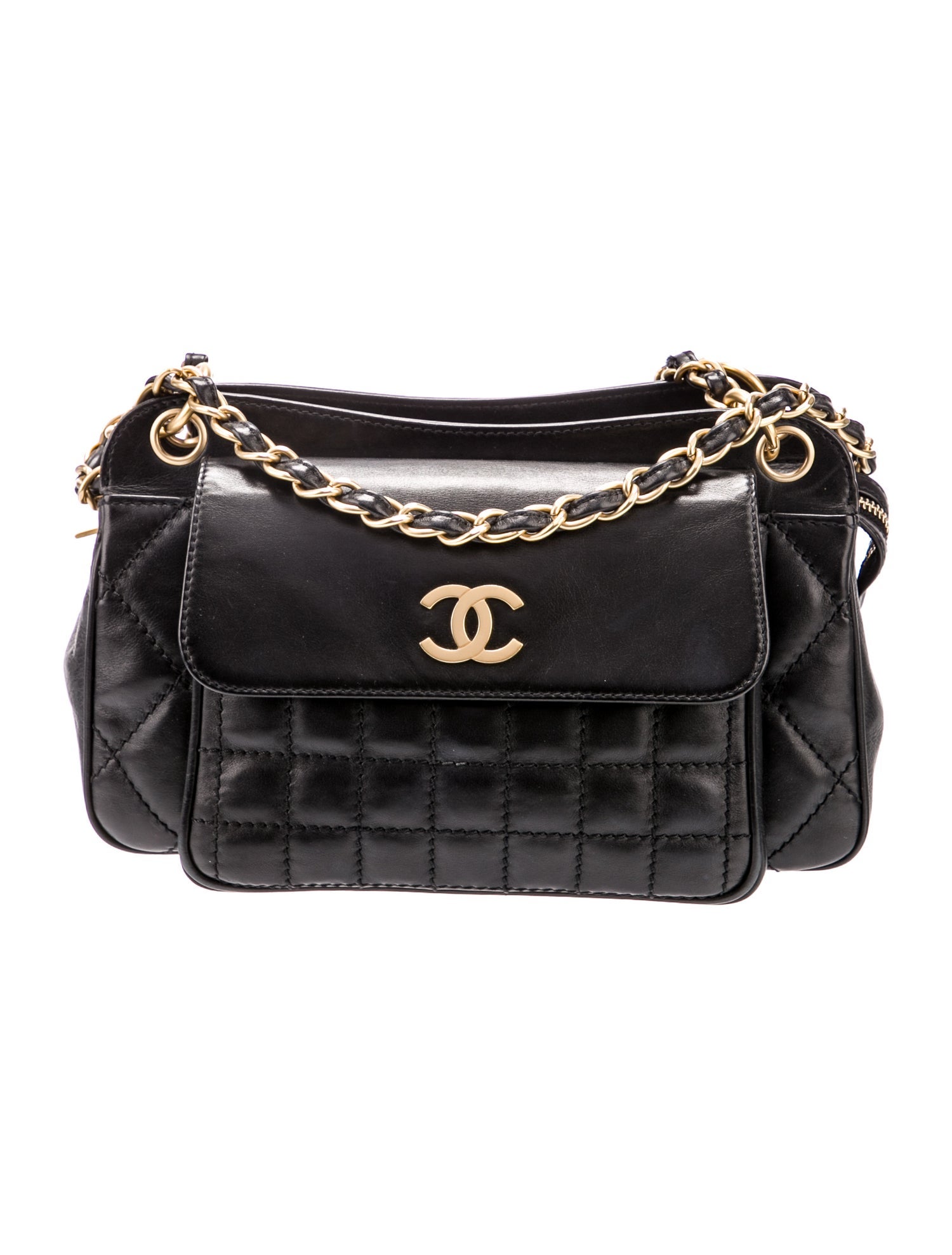 Chanel Chocolate Bar Quilted Small Shoulder Bag - Blue Shoulder Bags ...