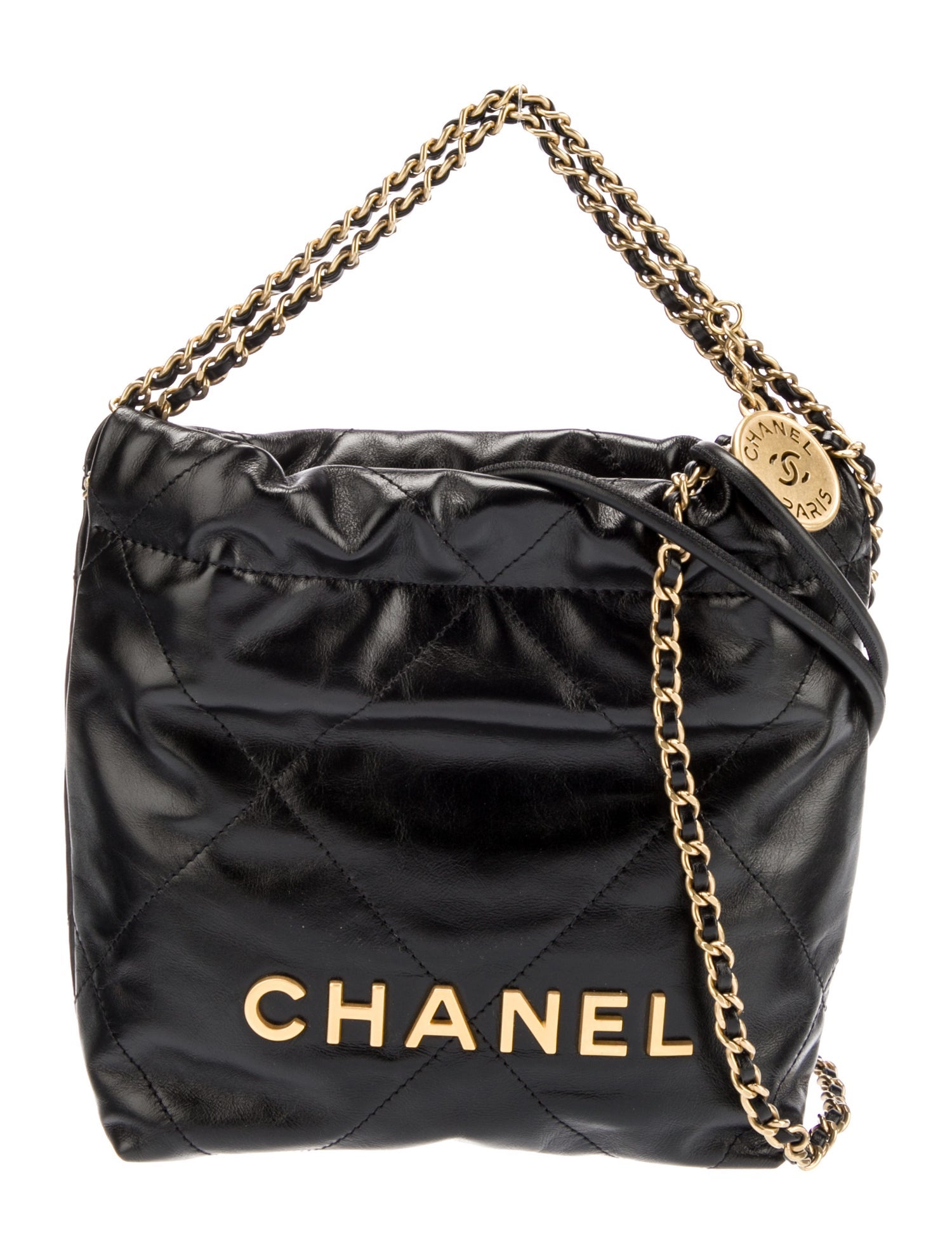 Chanel 2024 So Black Mini 22 Hobo - Bucket Bags, Handbags | The RealReal