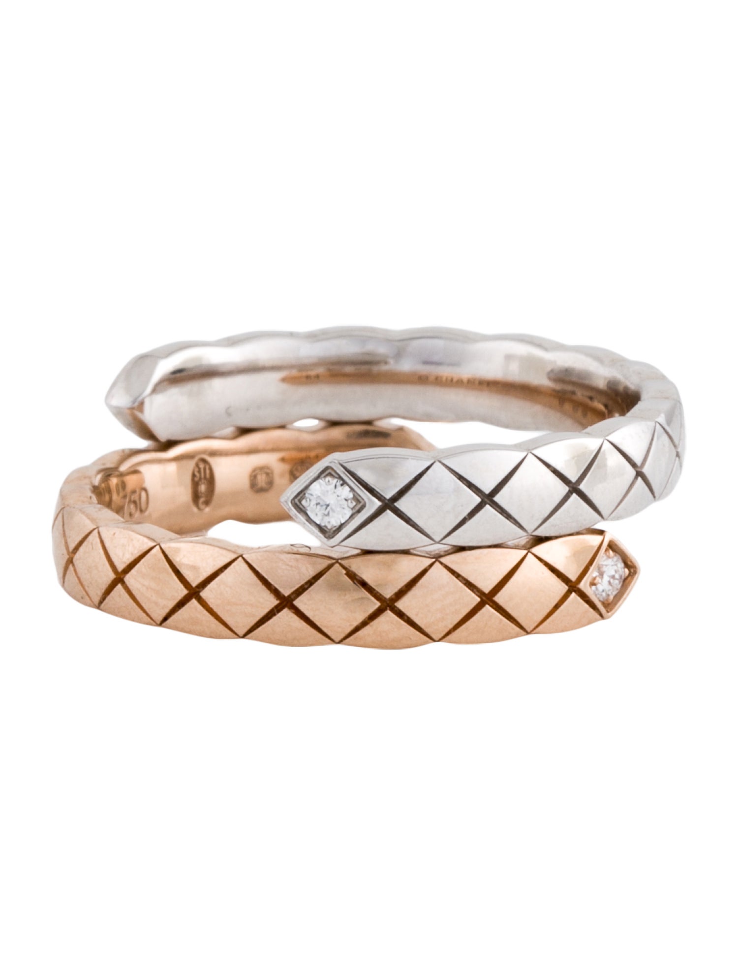Chanel 18K Diamond Coco Crush Toi et Moi Ring - 18K Rose Gold Band, Rings - CHA1109438 | The ...