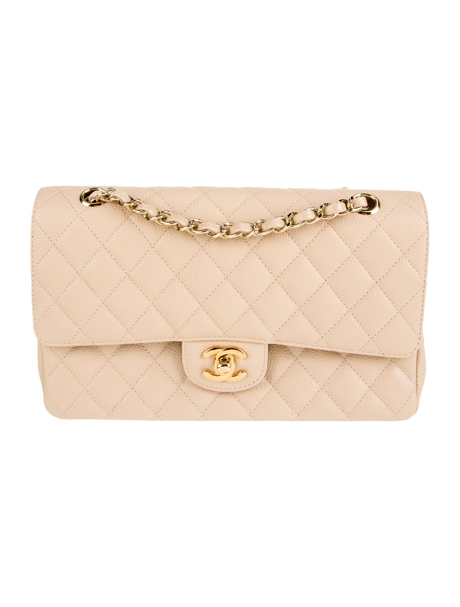Chanel Classic Medium Metallic Double Flap Bag - Gold Shoulder Bags ...