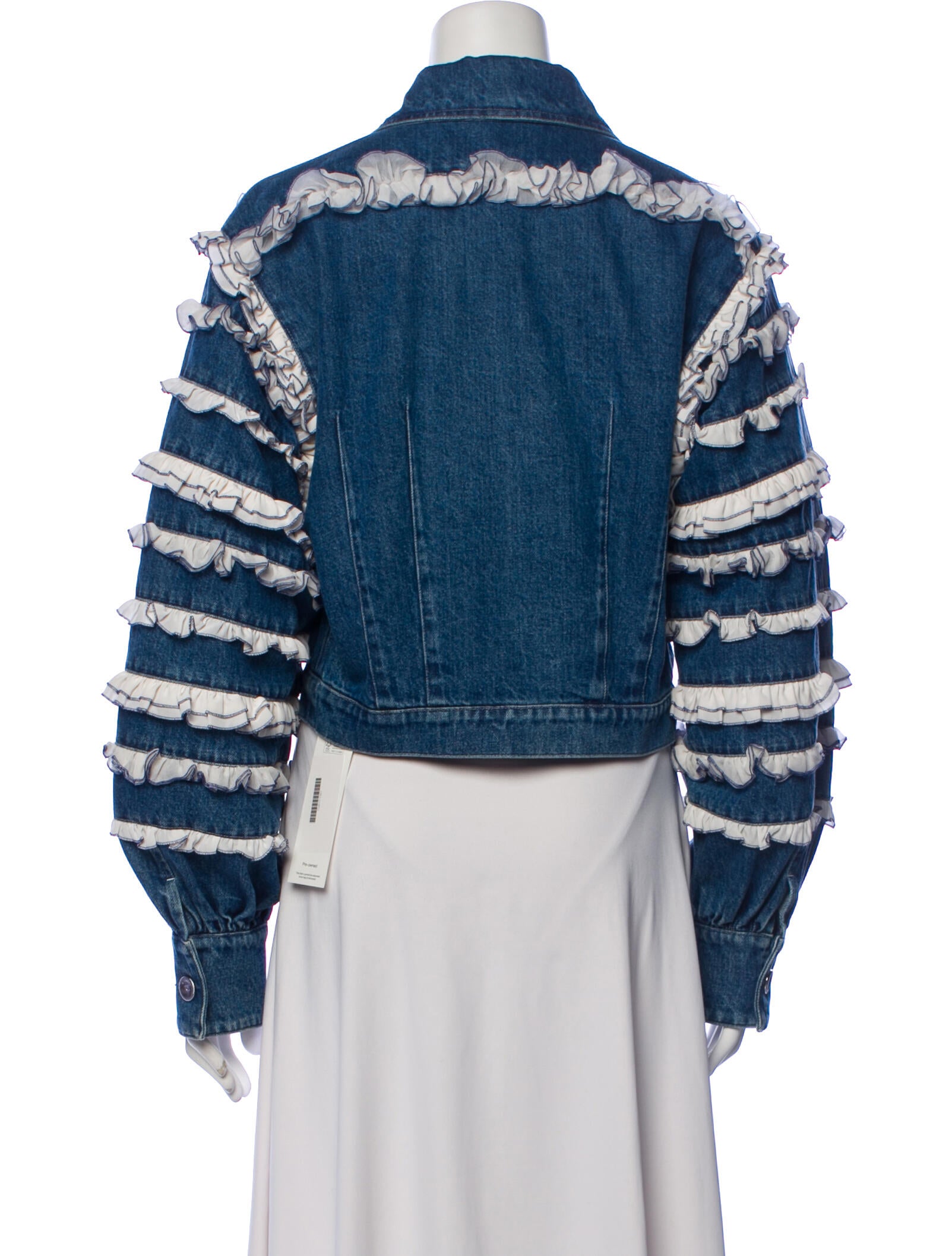 Chanel 2020 Striped Denim Jacket w/ Tags - Blue Jackets, Clothing ...