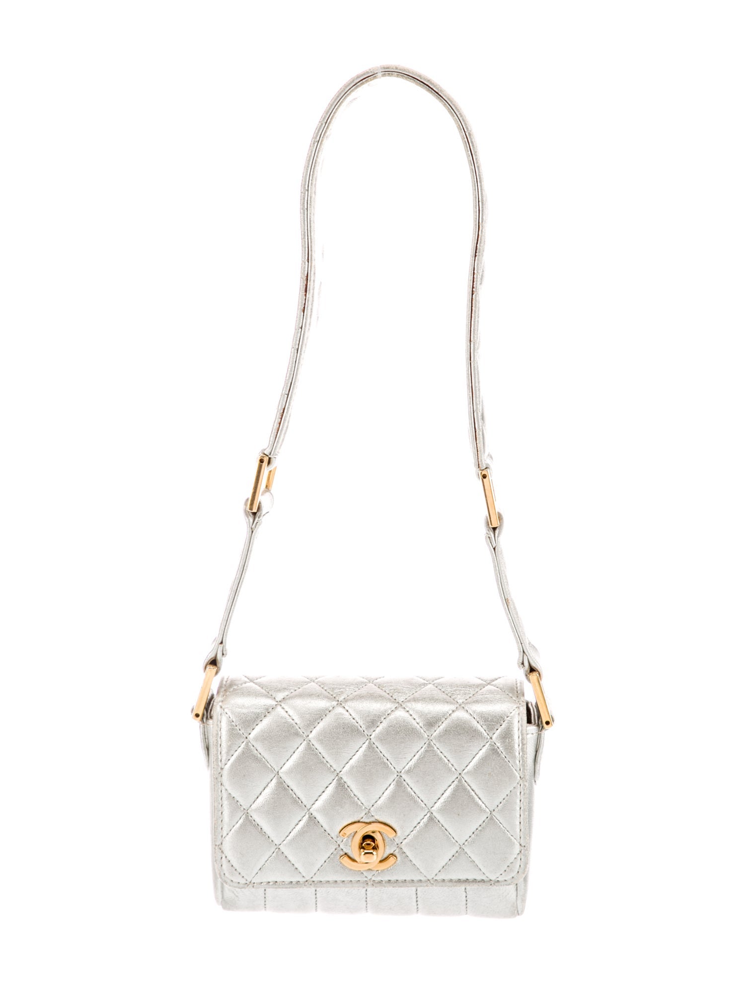 Chanel Mini Metallic Flap Bag - Silver Mini Bags, Handbags - CHA1111933 ...