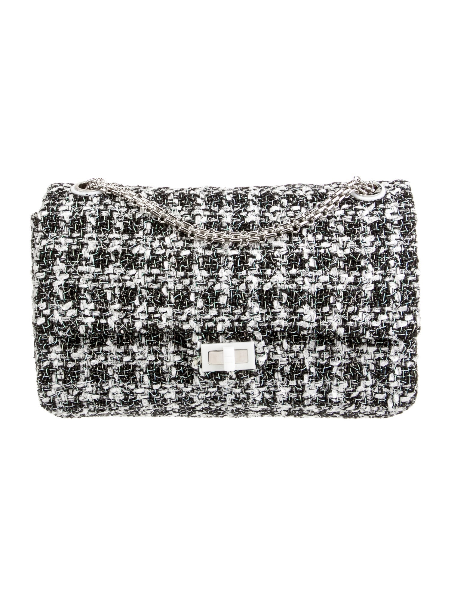 Chanel Tweed Classic Medium Double Flap Bag - Pink Shoulder Bags ...