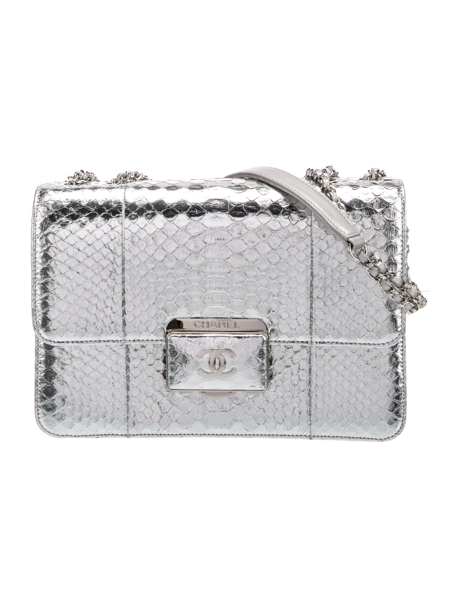 Chanel Python Beauty Lock Flap Bag - Metallic Shoulder Bags, Handbags ...