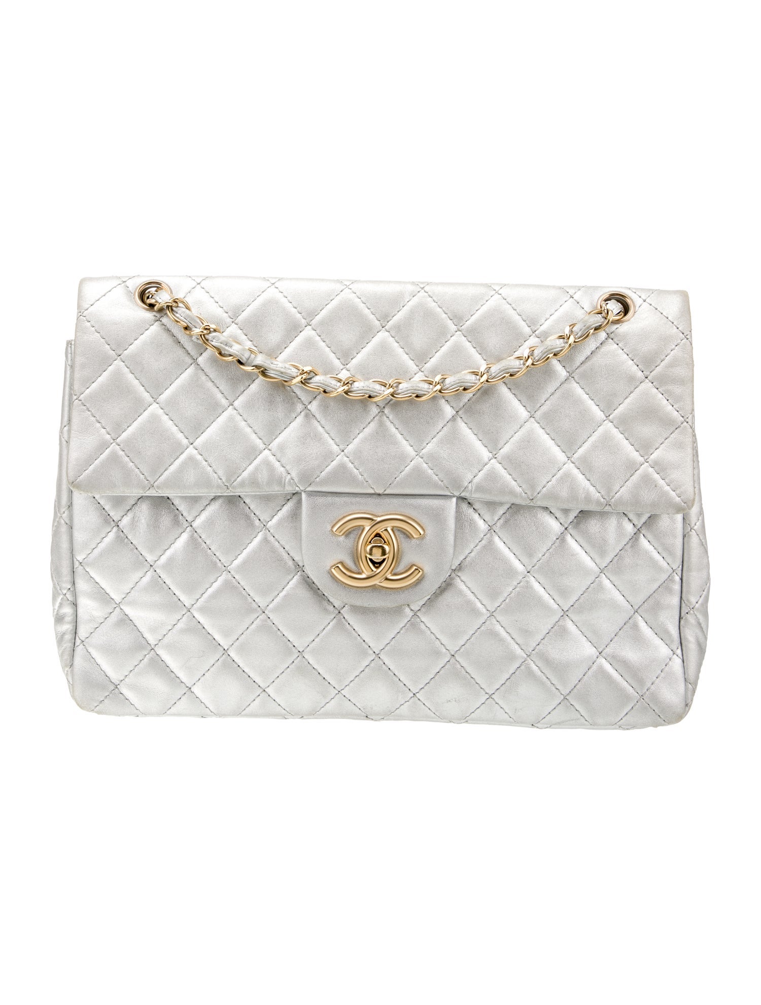 Chanel Classic Maxi Single Flap Bag - Metallic Shoulder Bags, Handbags ...