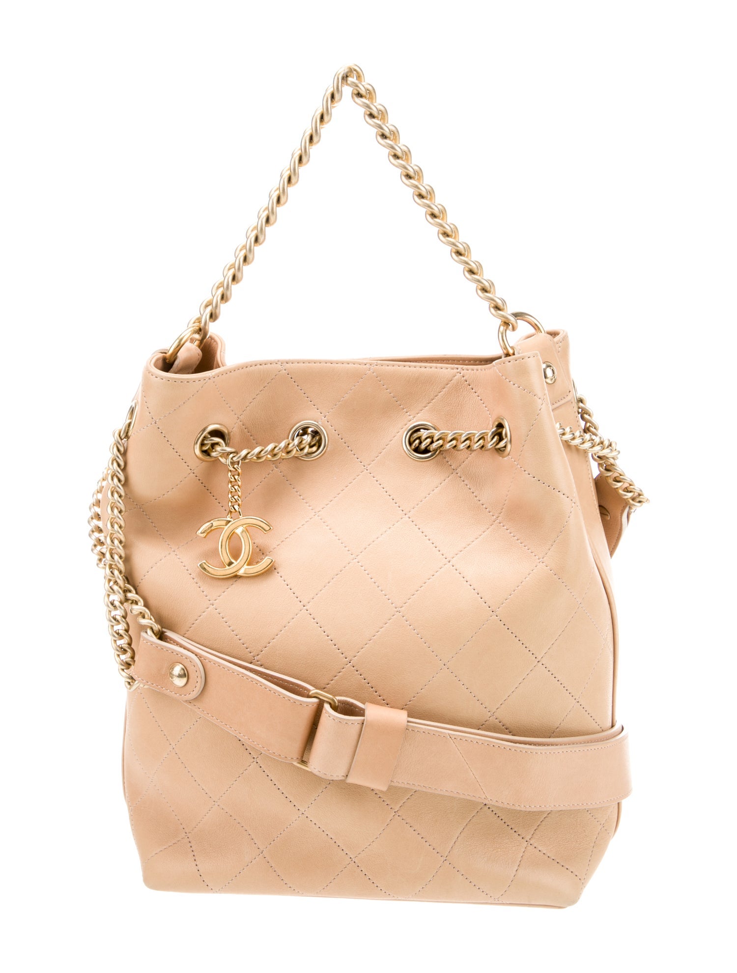 Chanel Paris-Rome On My Shoulder Bucket Bag - Neutrals Bucket Bags ...