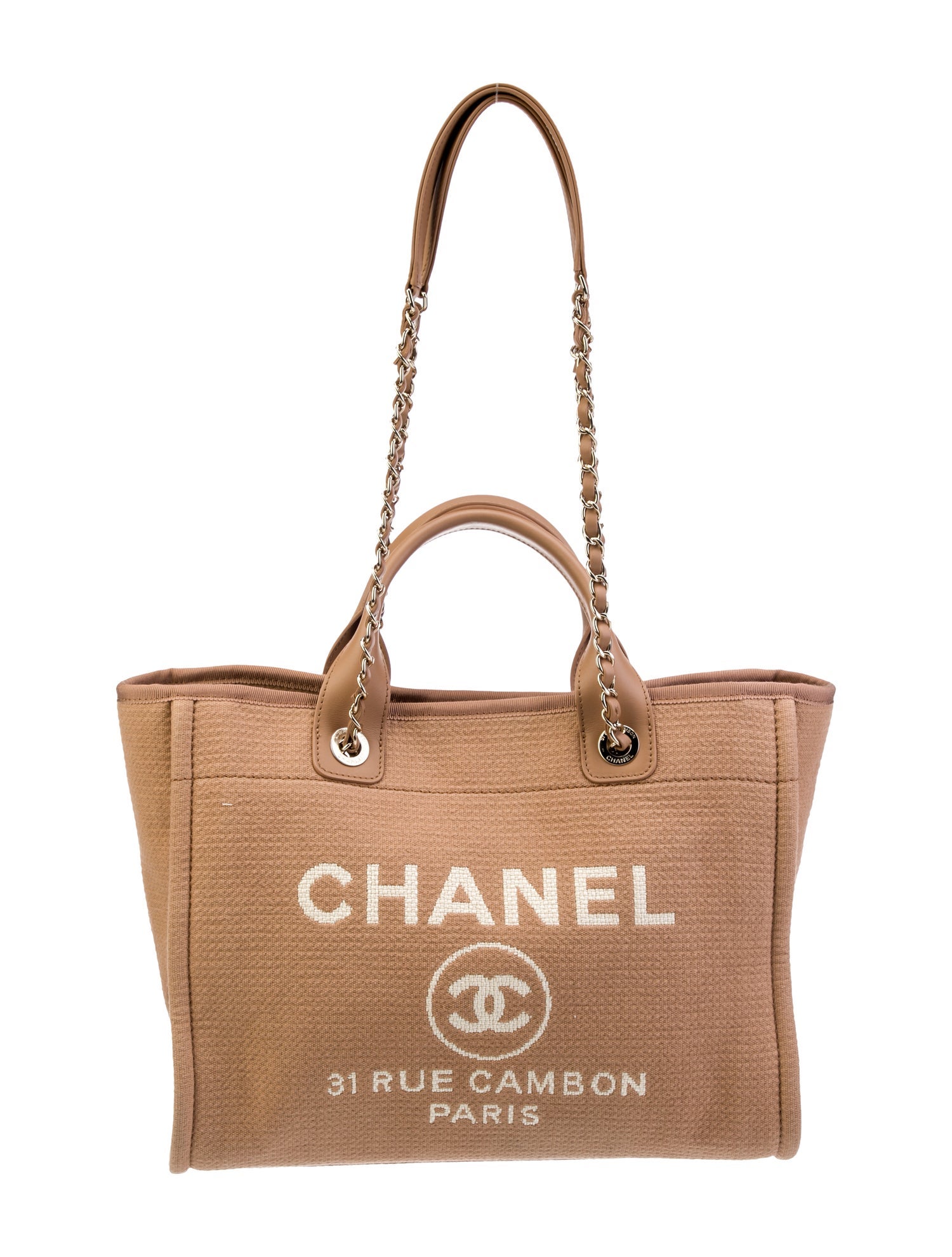 Chanel Small Deauville Shopping Tote - Pink Totes, Handbags ...