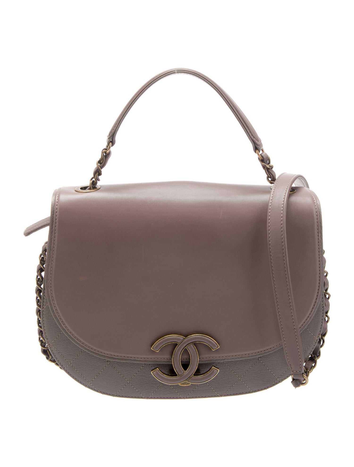 Chanel Medium Coco Curve Flap Bag - Purple Crossbody Bags, Handbags ...