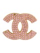 Chanel Strass CC Brooch - Pink, Gold-Plated Pin, Brooches - CHA1122304 ...