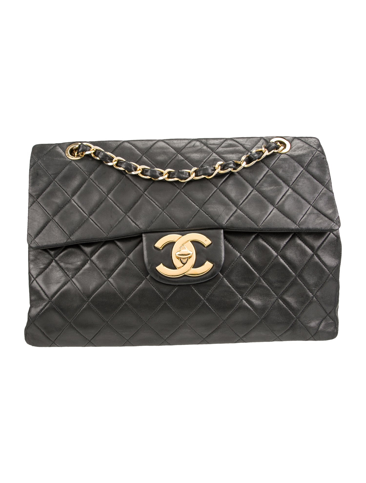 Chanel Classic Jumbo XL Maxi Flap Bag - Black Shoulder Bags, Handbags ...