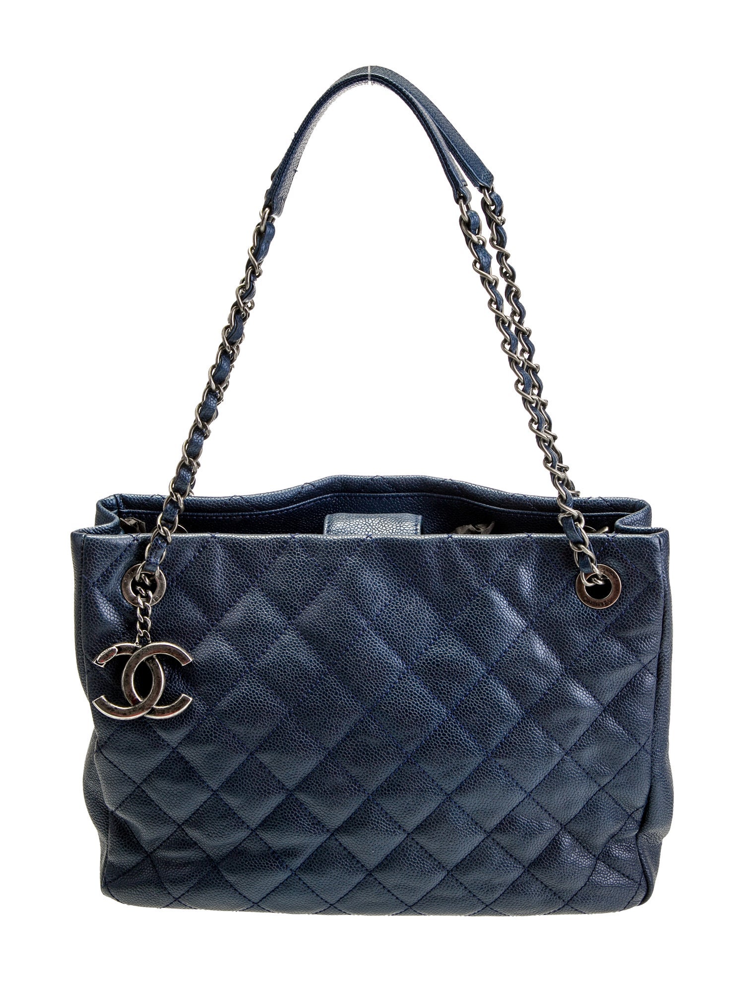Chanel Small Chic Caviar Shopping Tote - Blue Shoulder Bags, Handbags ...
