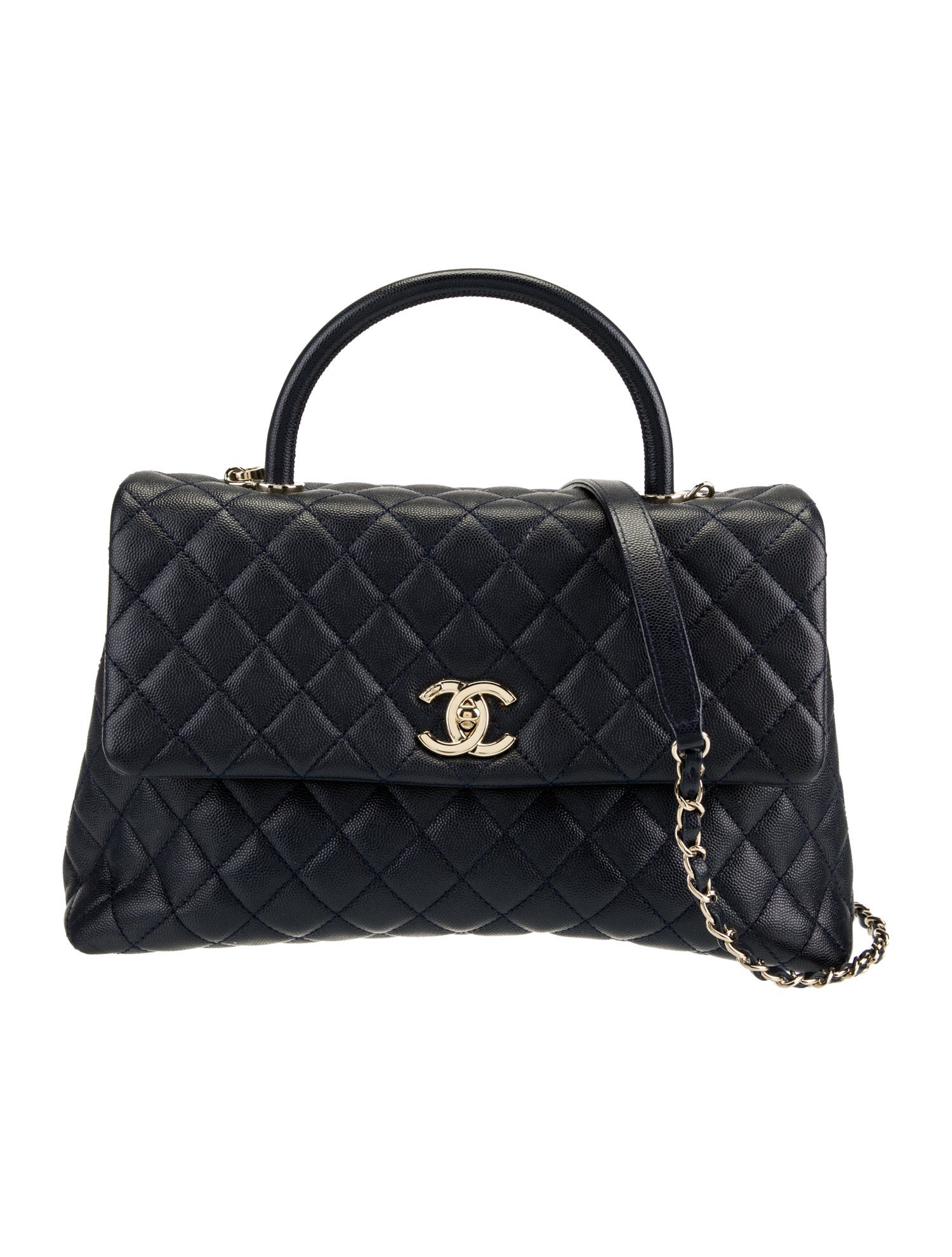 Chanel Medium Coco Handle Bag - Blue Handle Bags, Handbags - CHA1128968 ...