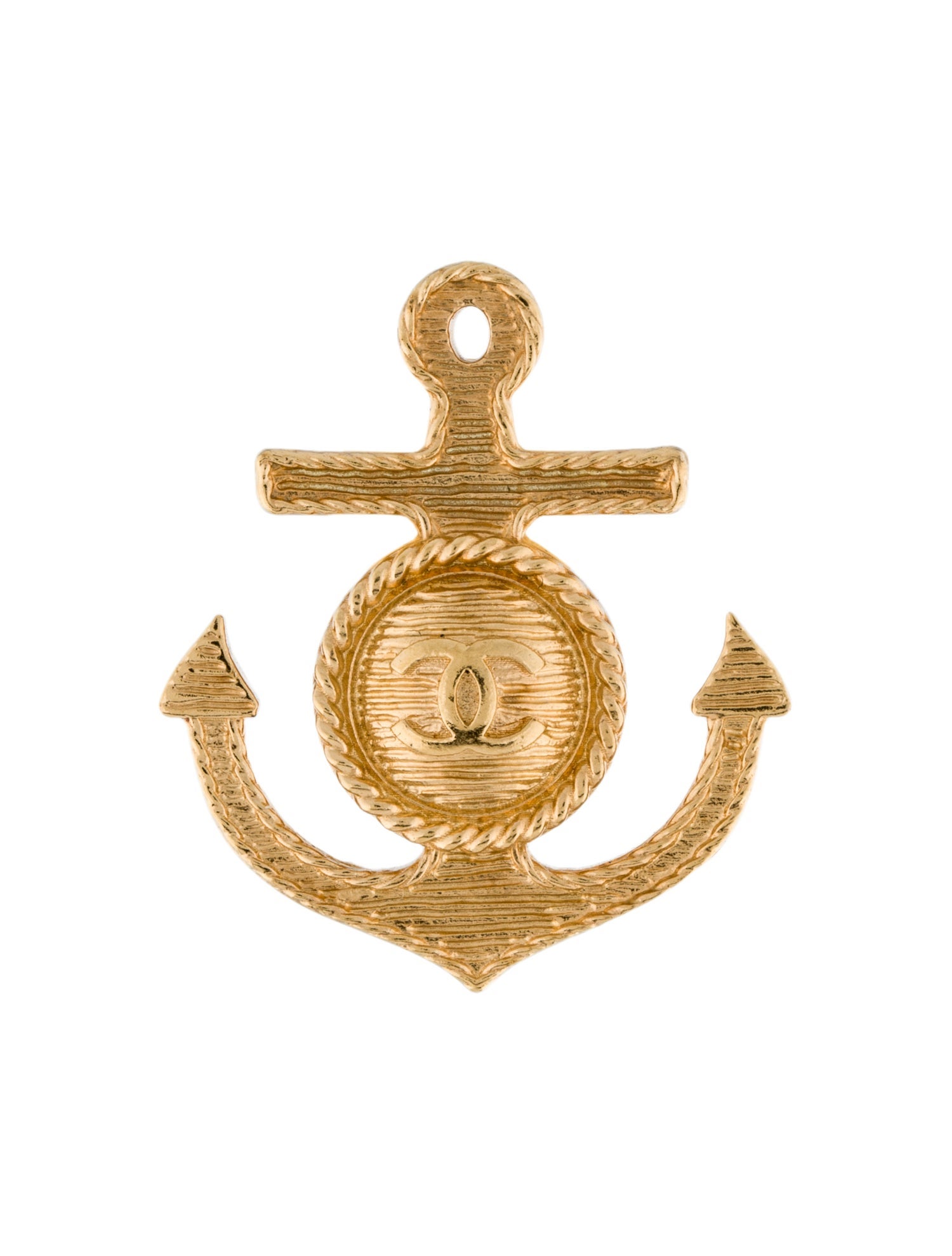 Chanel CC Anchor Lapel Pin - Gold-Plated Pin, Brooches - CHA1135471 ...