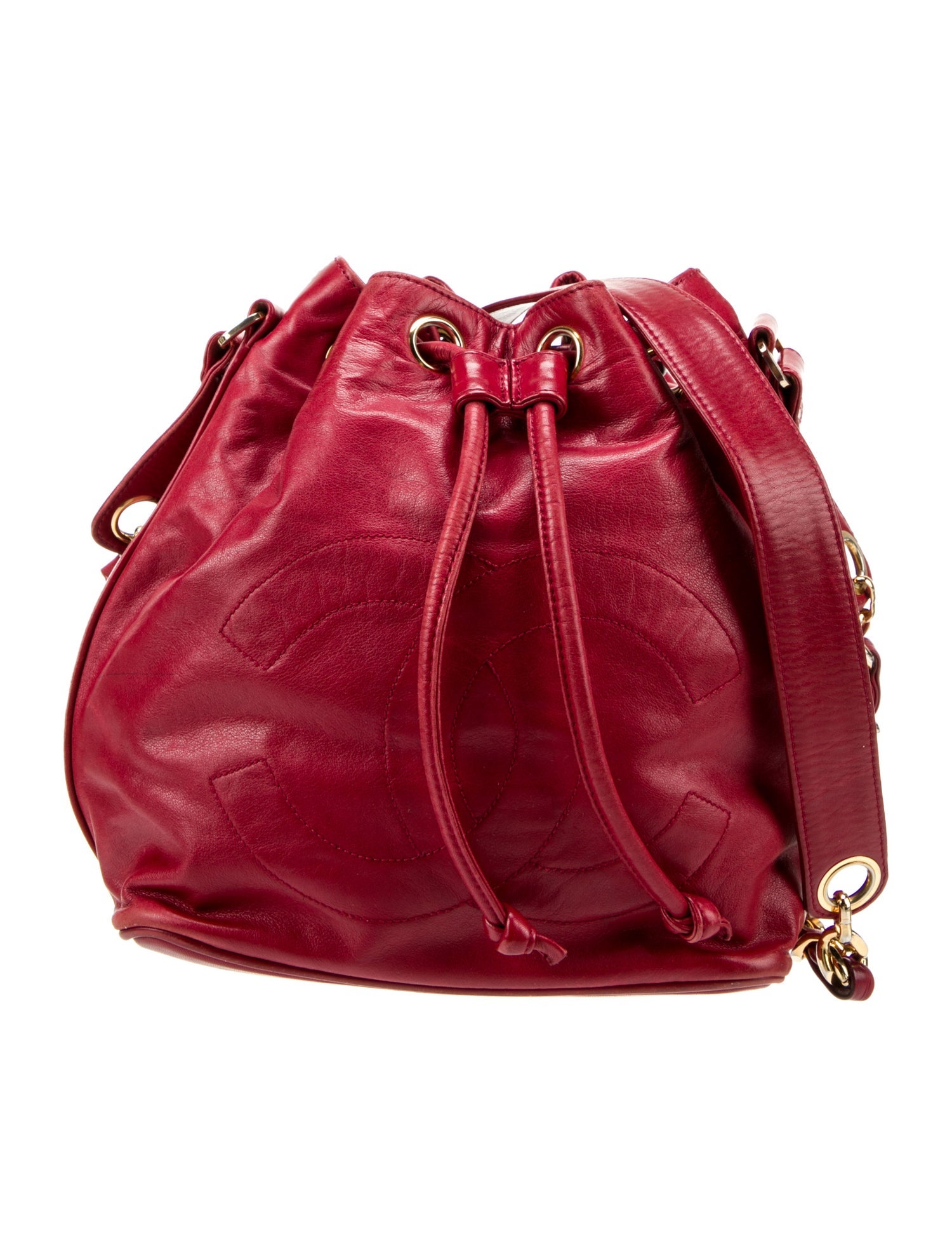 Chanel Timeless Chain Bucket Bag - Red Bucket Bags, Handbags ...