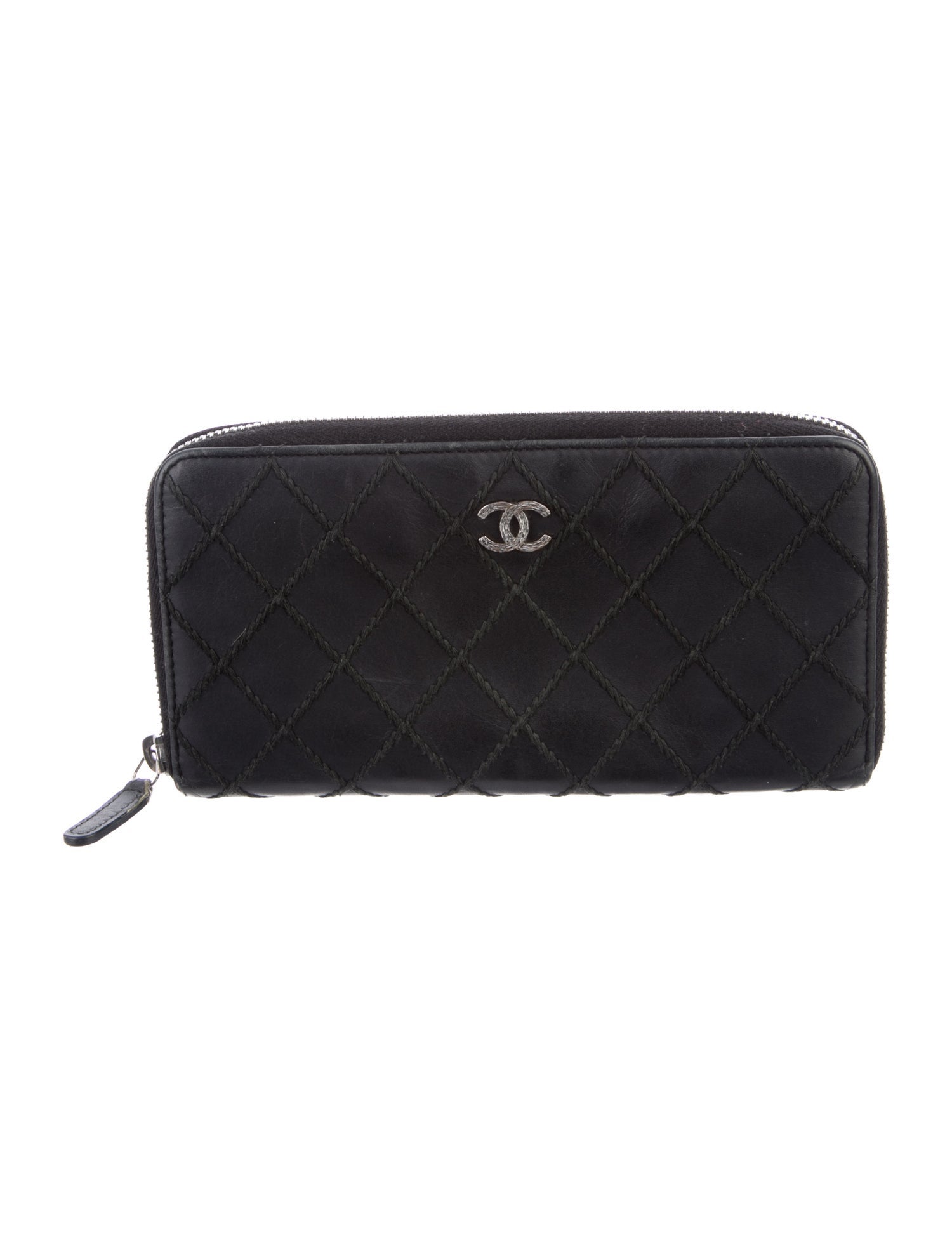 Chanel 2014 Interlocking CC Logo Continental Wallet - Black Wallets ...