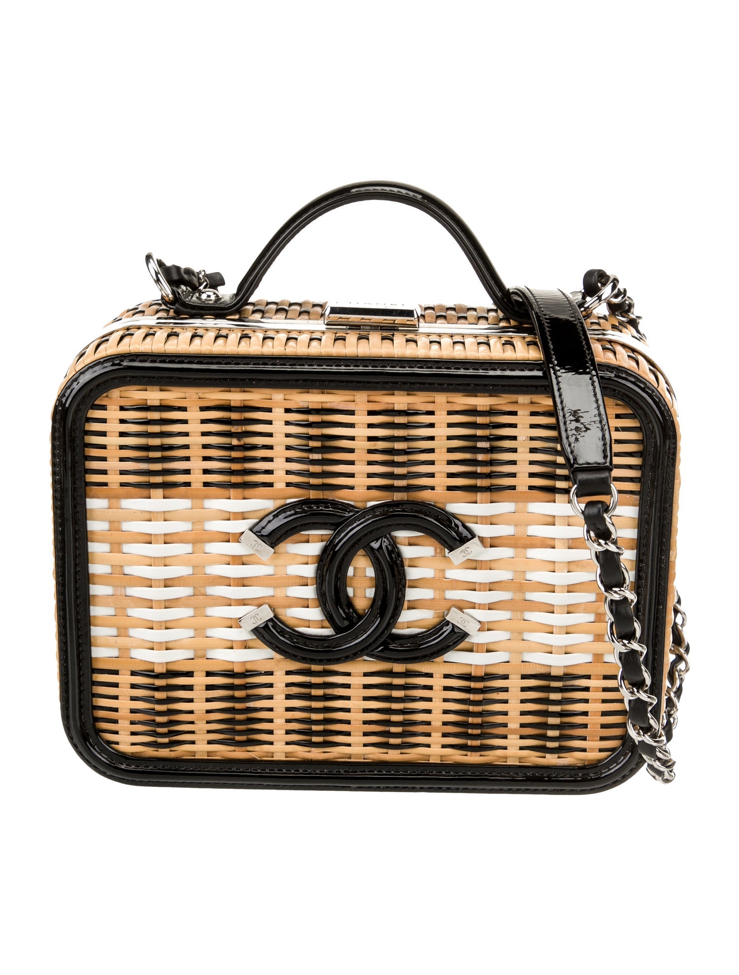 Chanel Medium Rattan Filigree Vanity Case - Brown Crossbody Bags ...