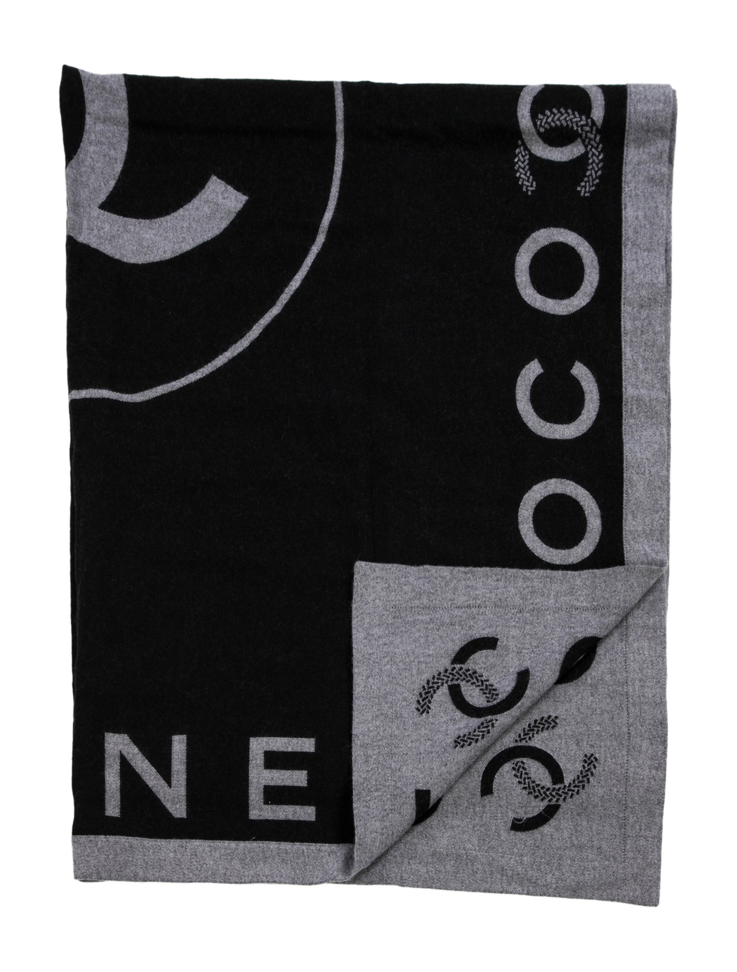 Chanel CC Wool Throw Blanket - Black Throws, Pillows & Throws ...
