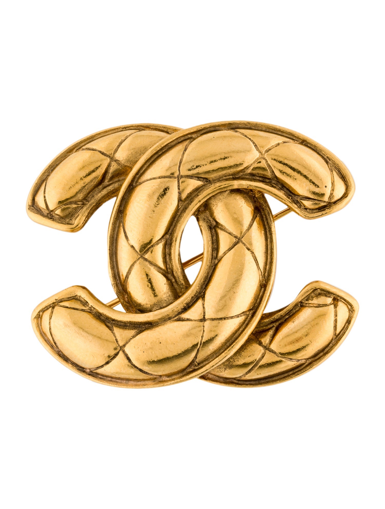 Christian Dior Vintage Crystal CD Brooch - Gold-Plated Pin, Brooches ...