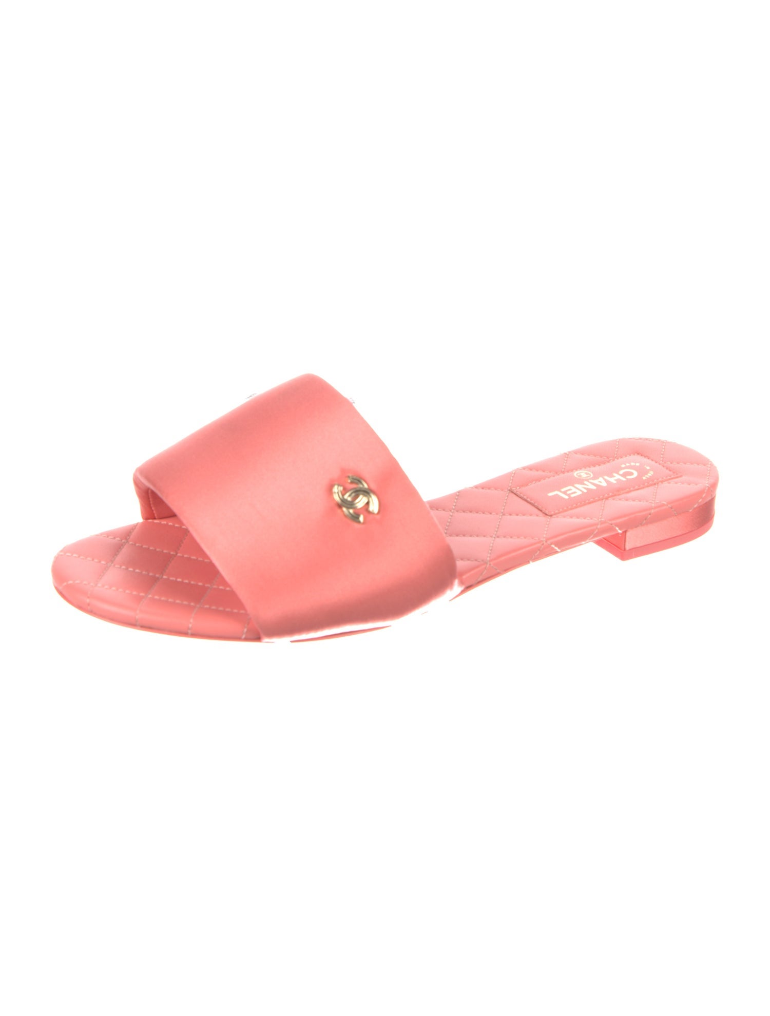 Chanel 2021 Interlocking CC Logo Slides - Pink Sandals, Shoes ...