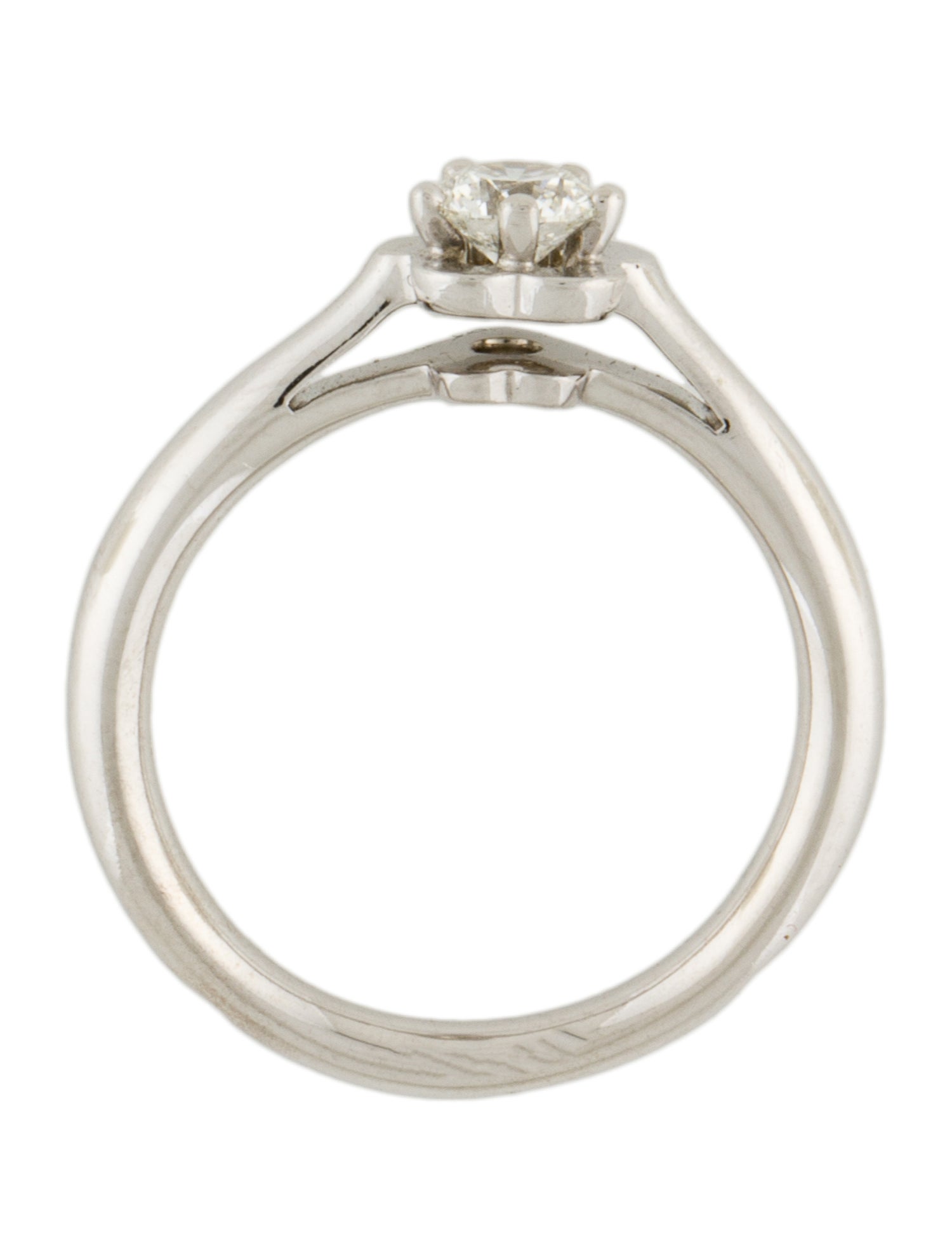Chanel Vintage Platinum Diamond Camelia Solitaire Engagement Ring ...