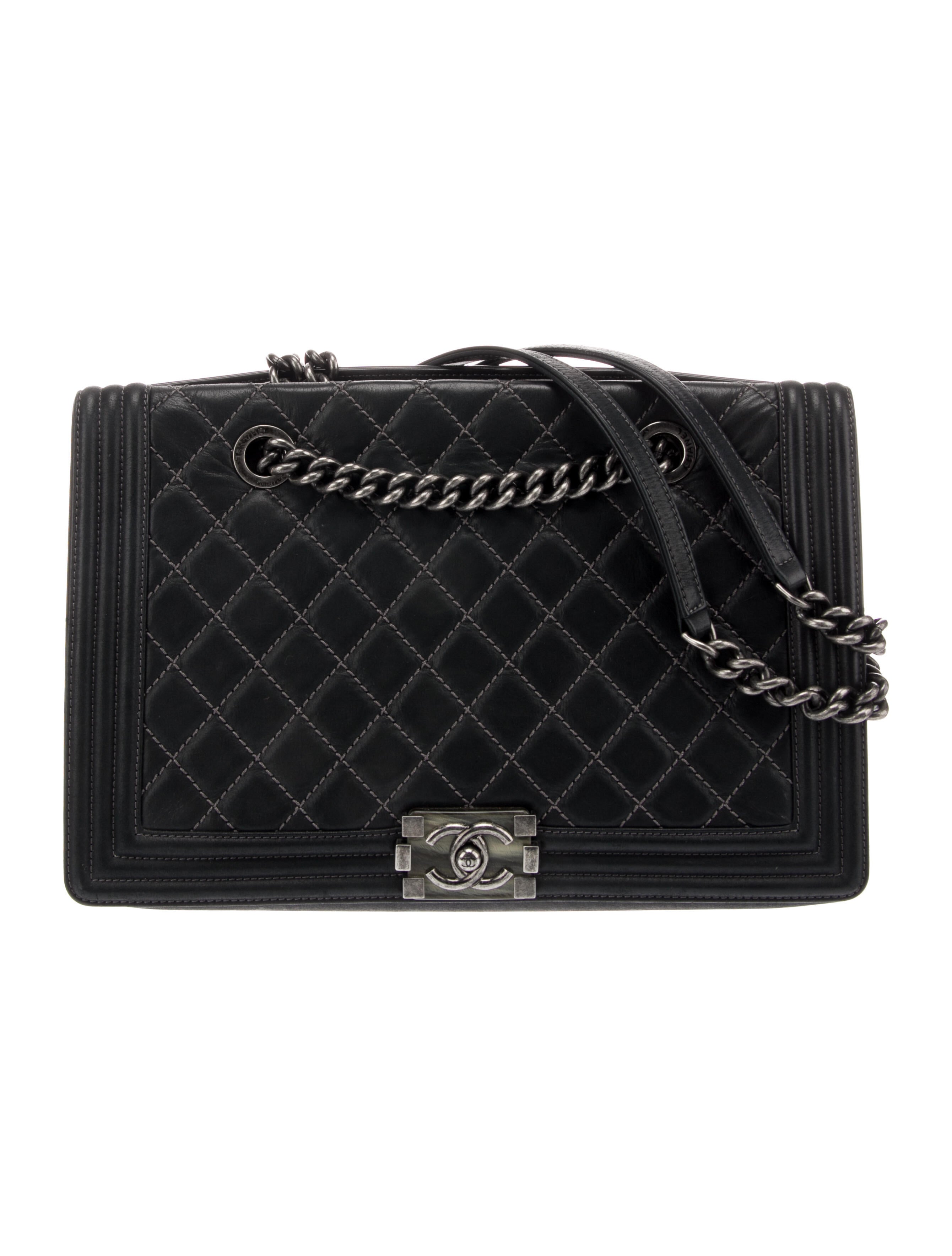 Chanel Large Boy Shopping Tote” - Black Shoulder Bags, Handbags ...