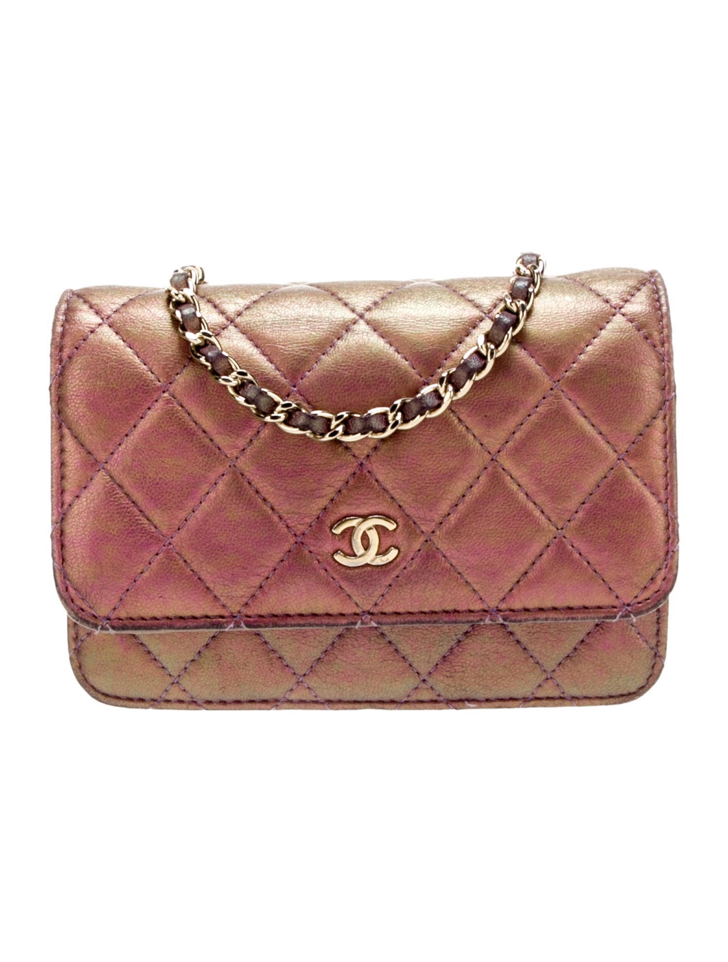 Chanel Iridescent Mini Wallet On Chain - Metallic Crossbody Bags ...
