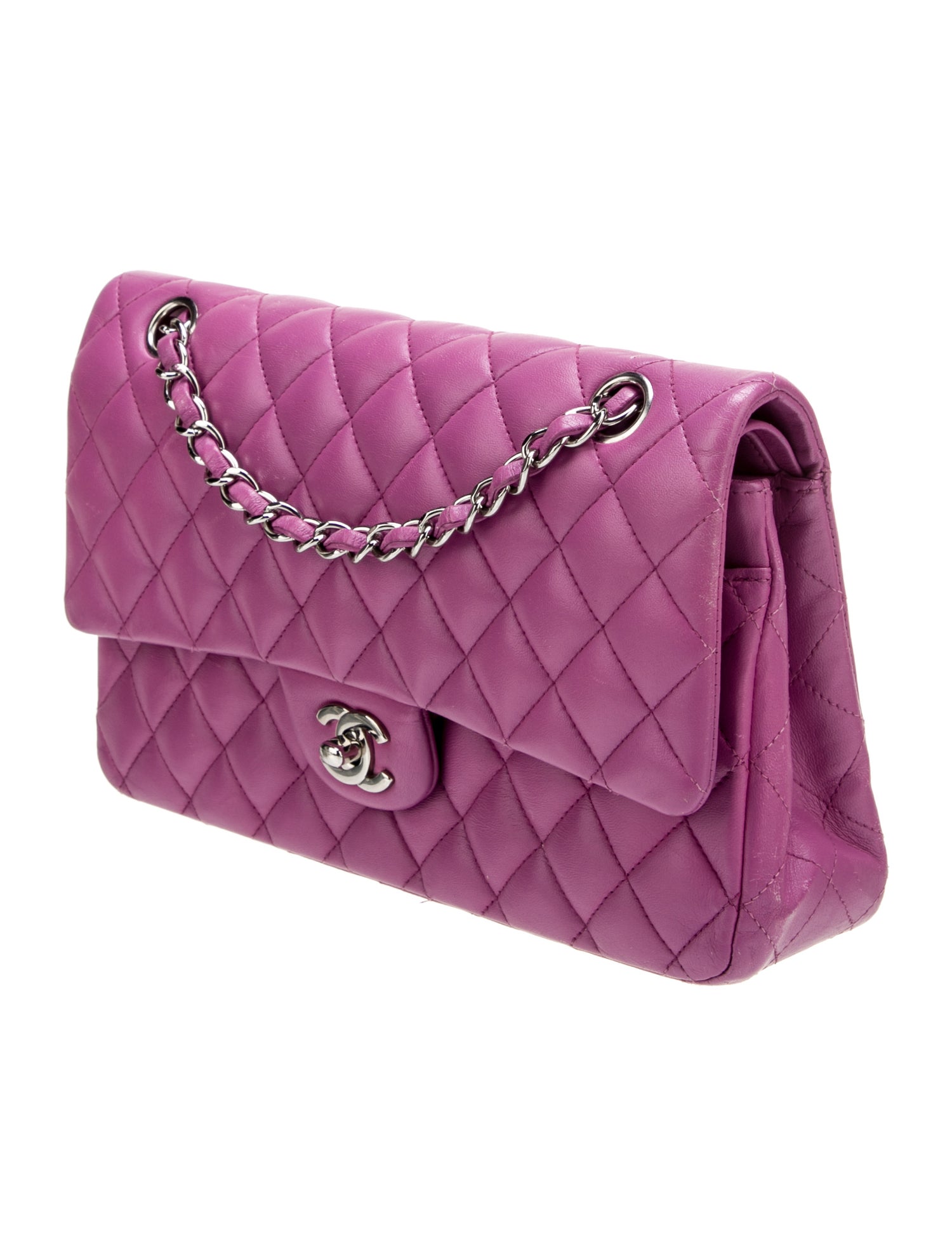 Chanel Classic Medium Double Flap Bag - Purple Shoulder Bags, Handbags ...