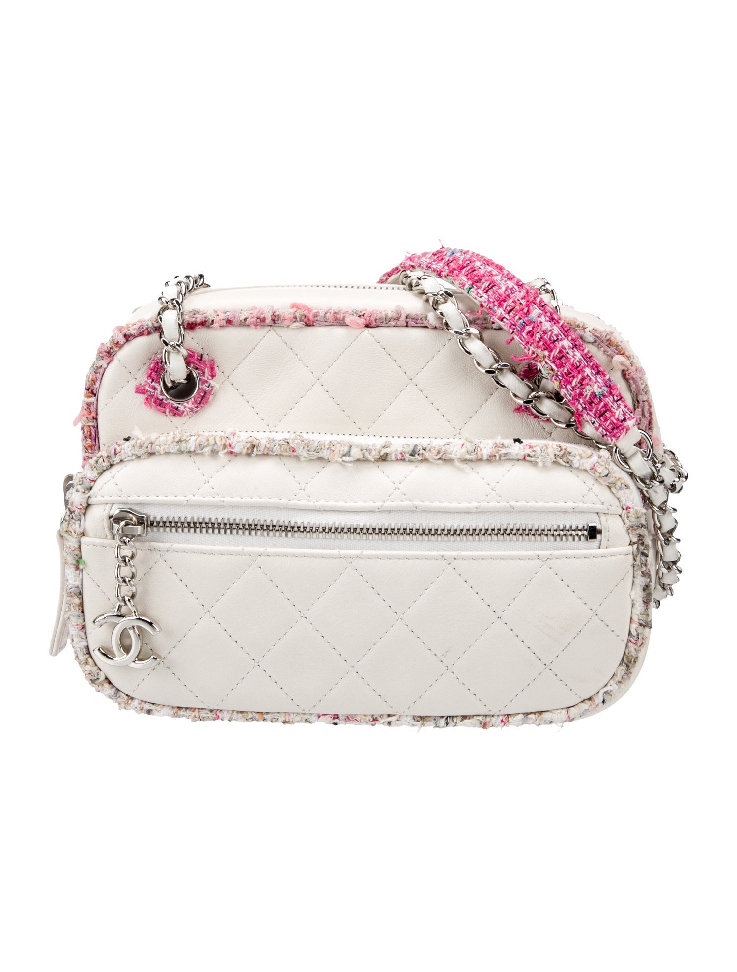Chanel Elegant Tweed Camera Bag - White Crossbody Bags, Handbags ...