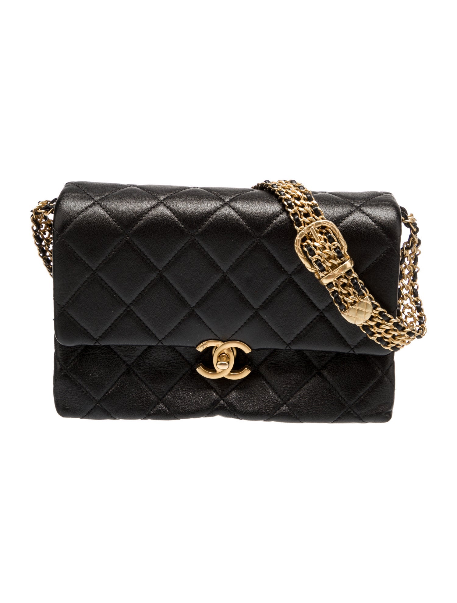 Chanel Chain Strap Flap Bag - Black Shoulder Bags, Handbags ...