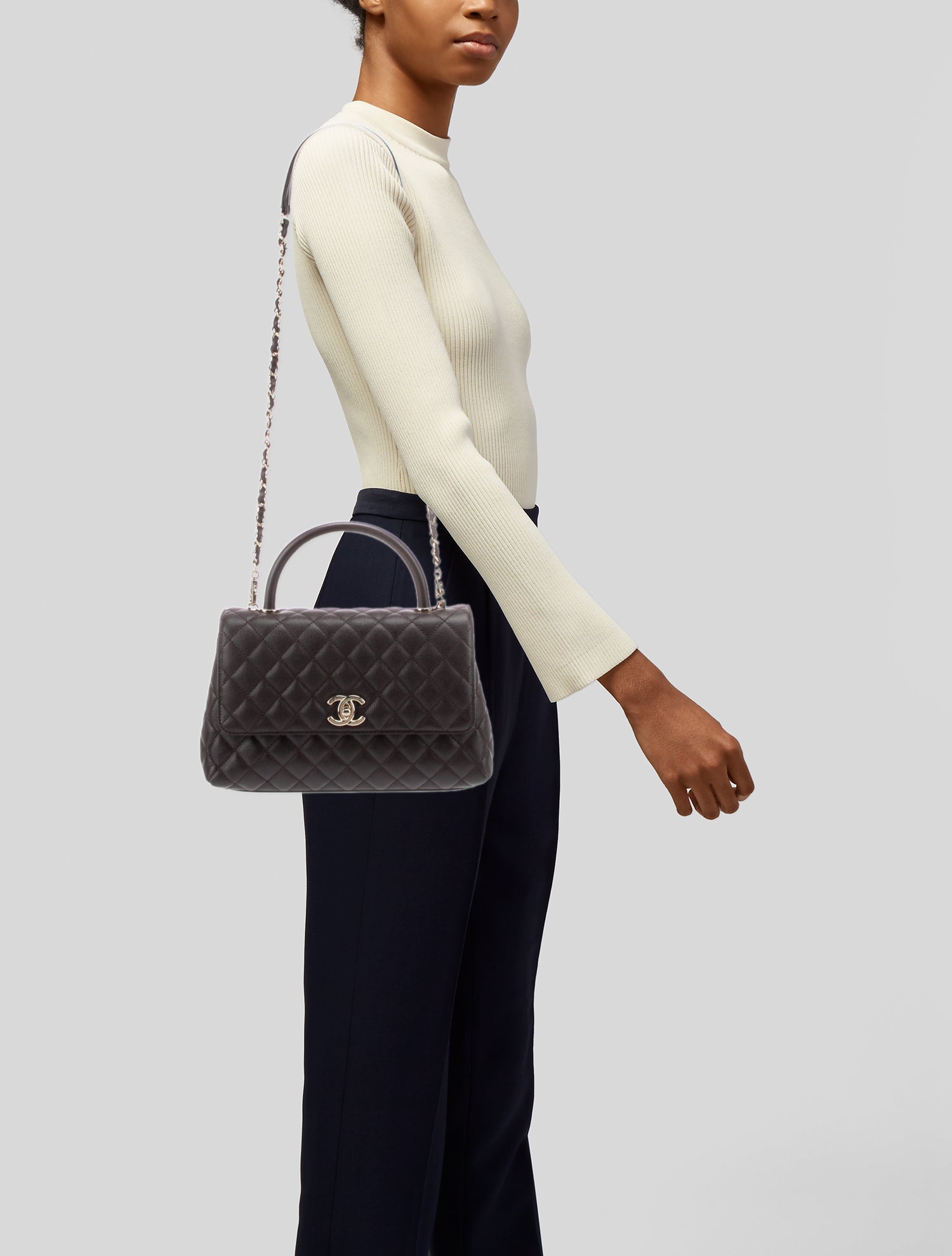 Chanel Small Coco Top Handle Bag - Brown Handle Bags, Handbags ...