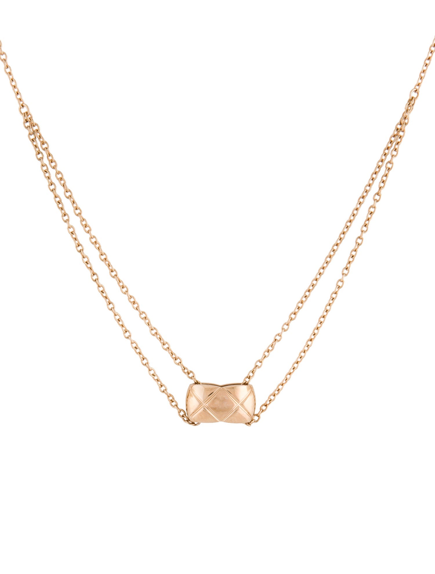 Chanel 18K Coco Crush Pendant Necklace - 18K Beige Gold Pendant ...