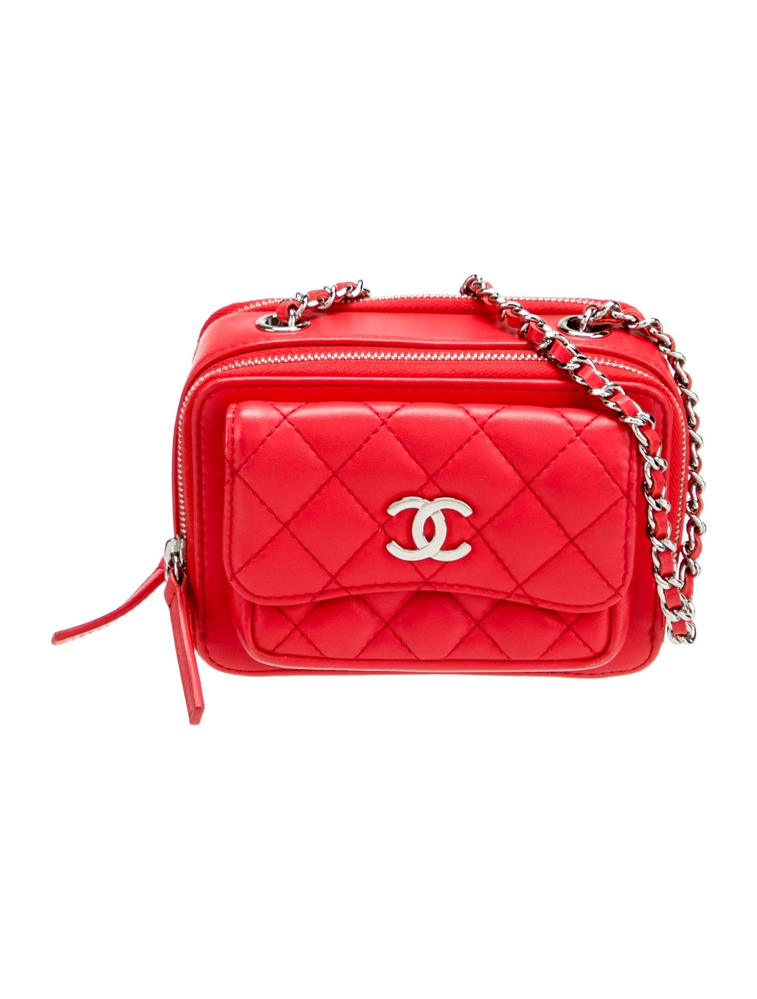 Chanel Small Pocket Box Camera Case - Red Crossbody Bags, Handbags ...