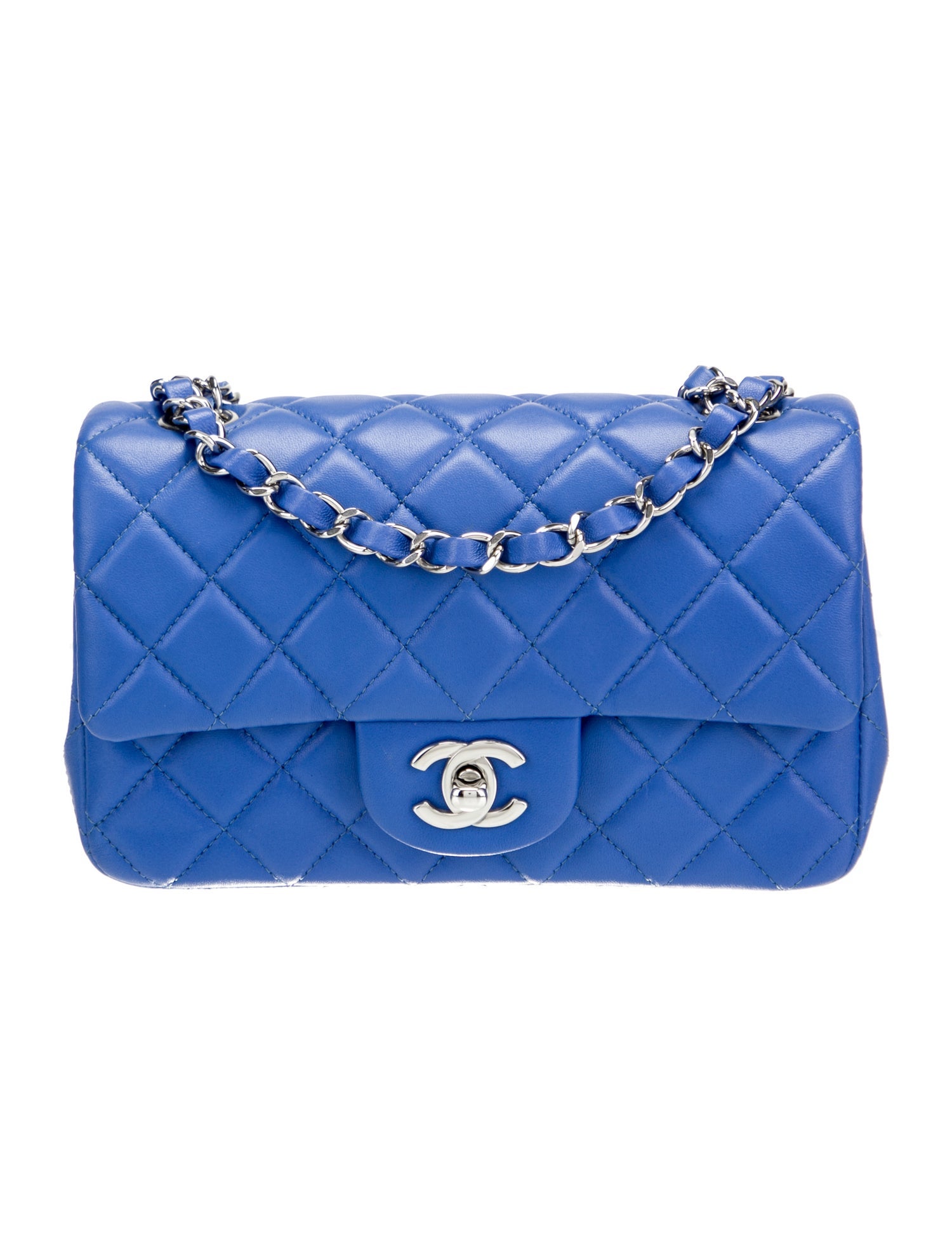 Chanel Classic Rectangular Mini Flap Bag - Blue Shoulder Bags, Handbags ...
