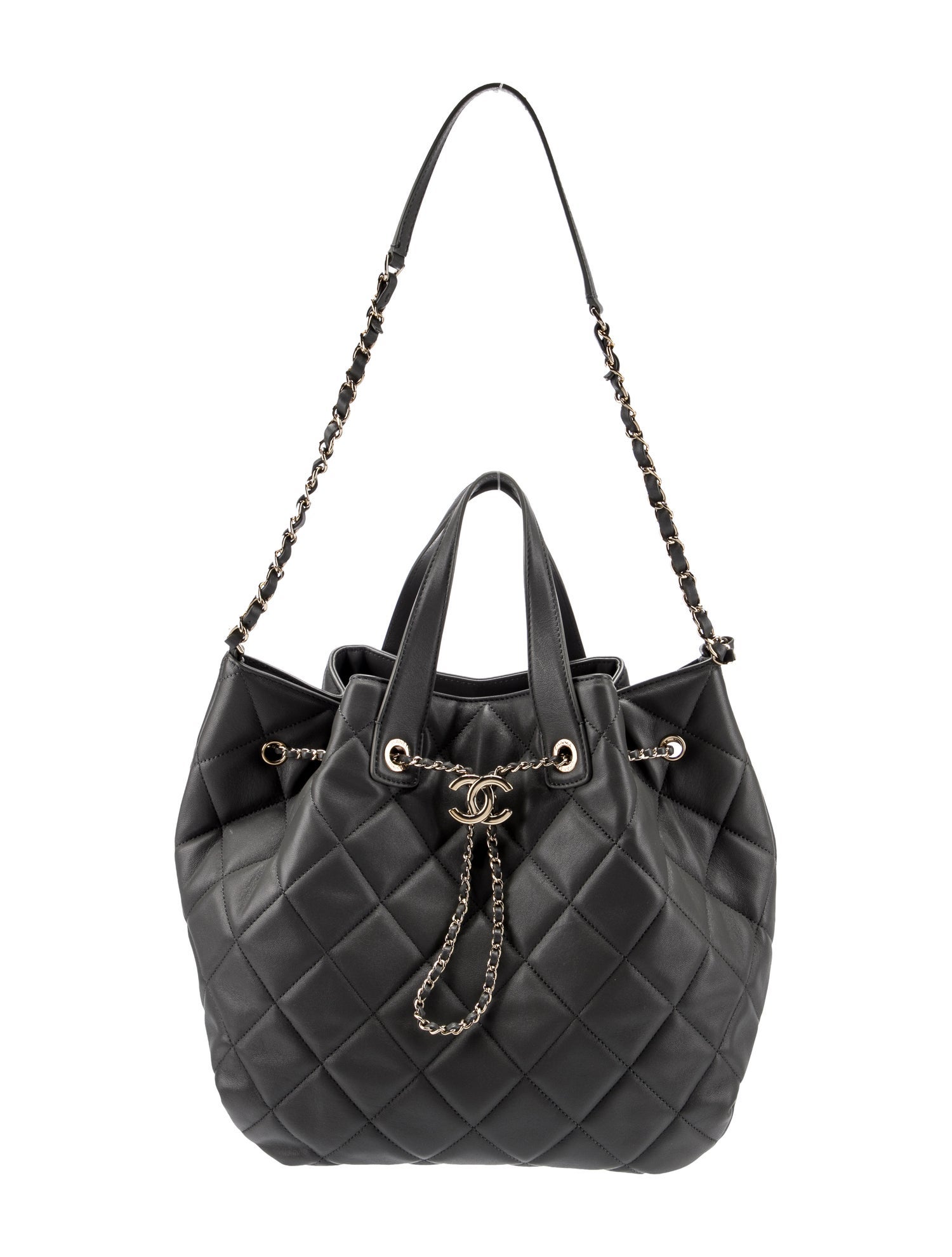 Chanel Large So Black 22 Hobo - Black Totes, Handbags - CHA1095849 ...